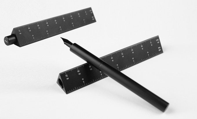 Gallery of ENSSO launch "Scale Ruler Fountain Pen" made from Black ...