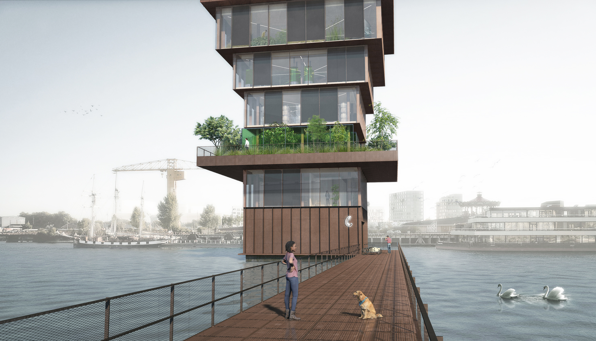Gallery of Studio NAB designs a Floating Urban Farming Tower for Future ...