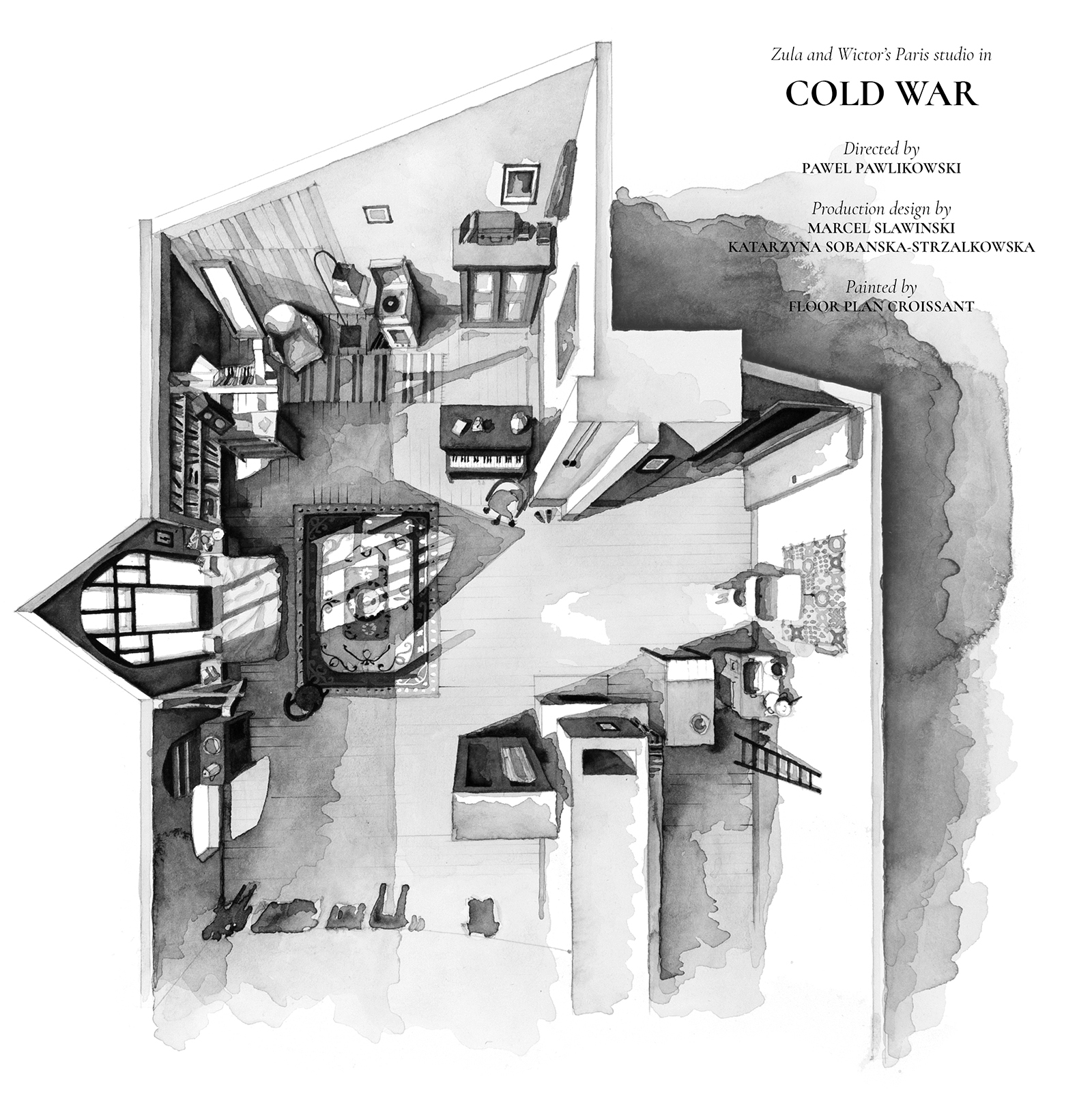 Gallery of Illustrated Movie Set Plans from 'Parasites', 'Pain & Glory ...
