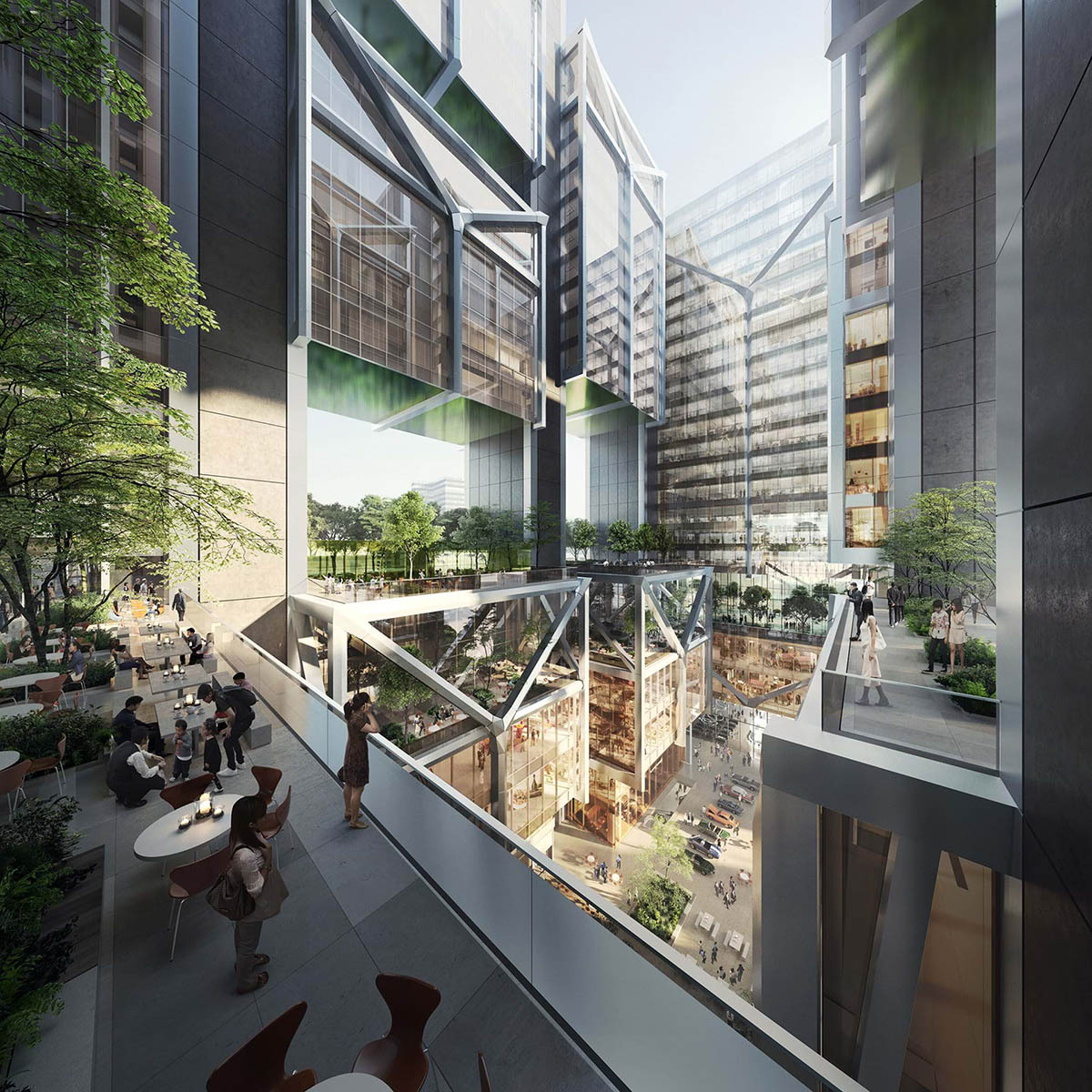 Gallery of Foster + Partners Design Open-Air Office Tower for Taipei - 3