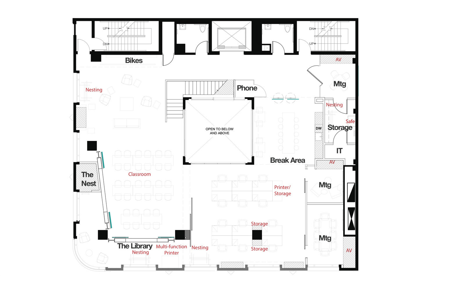 Gallery of Offices and Workplaces: Examples in Plan - 12