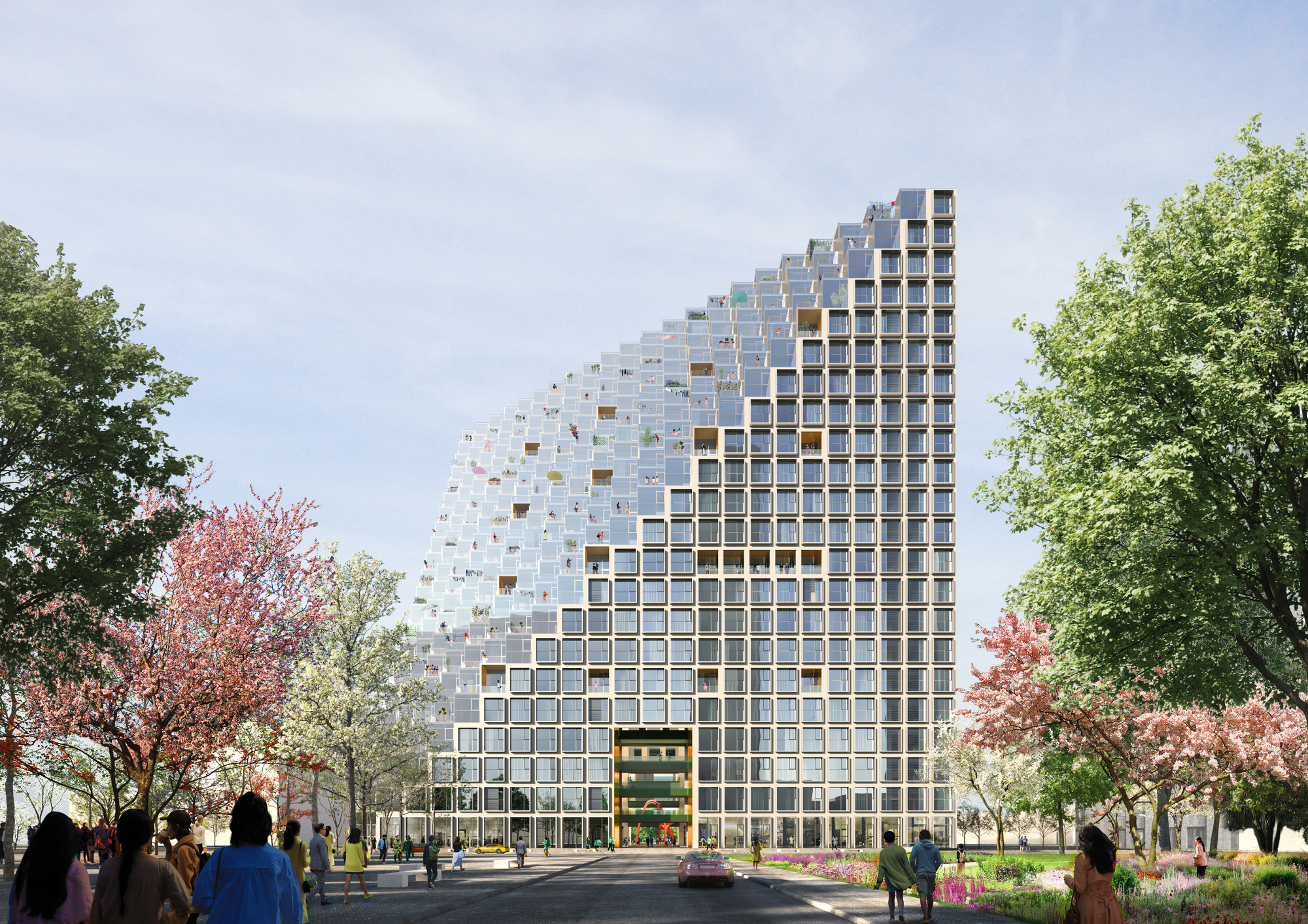 Gallery of OMA's Xinhu Hangzhou Prism Breaks Ground in the City's ...