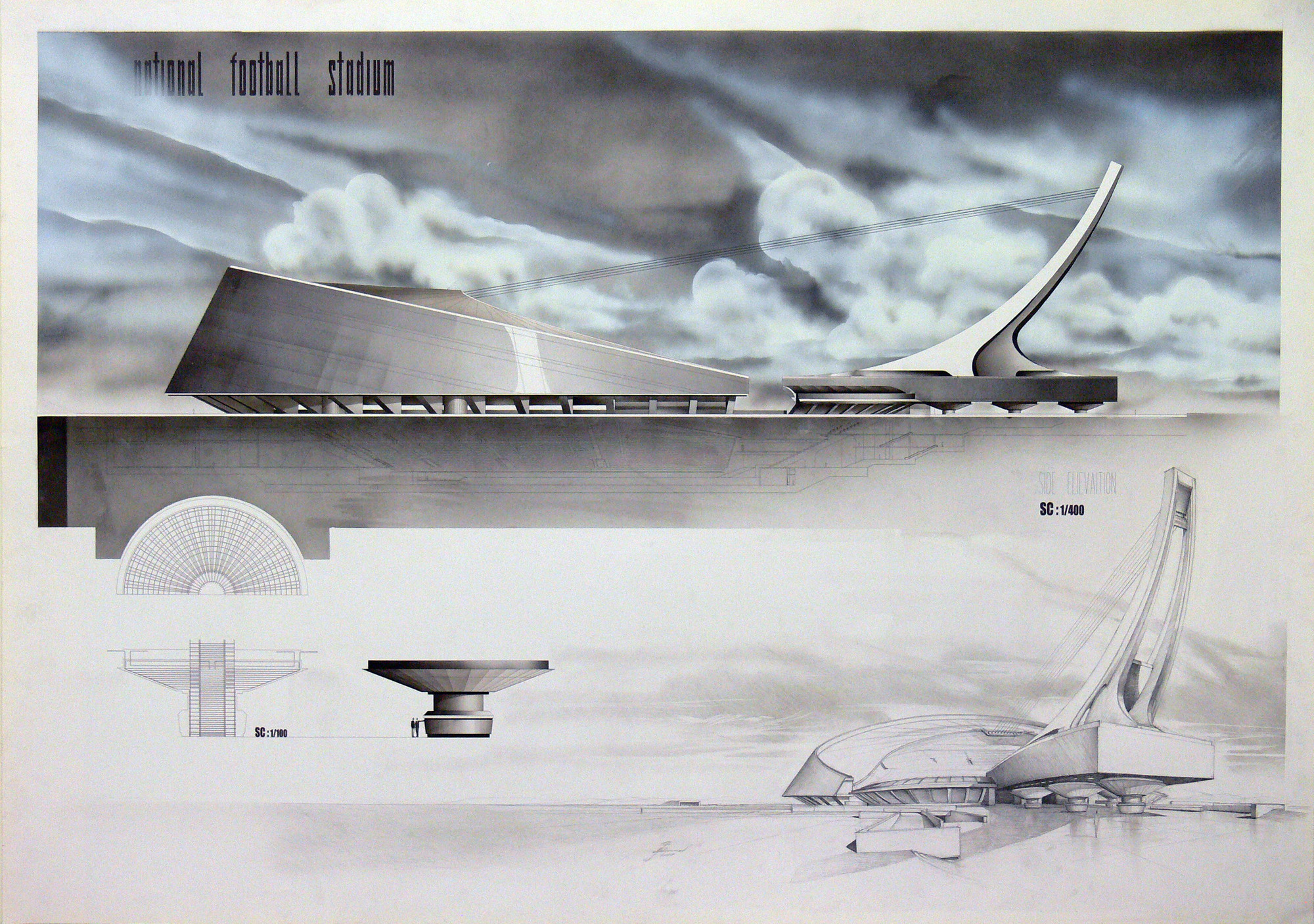 Gallery of Freehand Stadium Drawings by Mohammad Pirdavari - 7