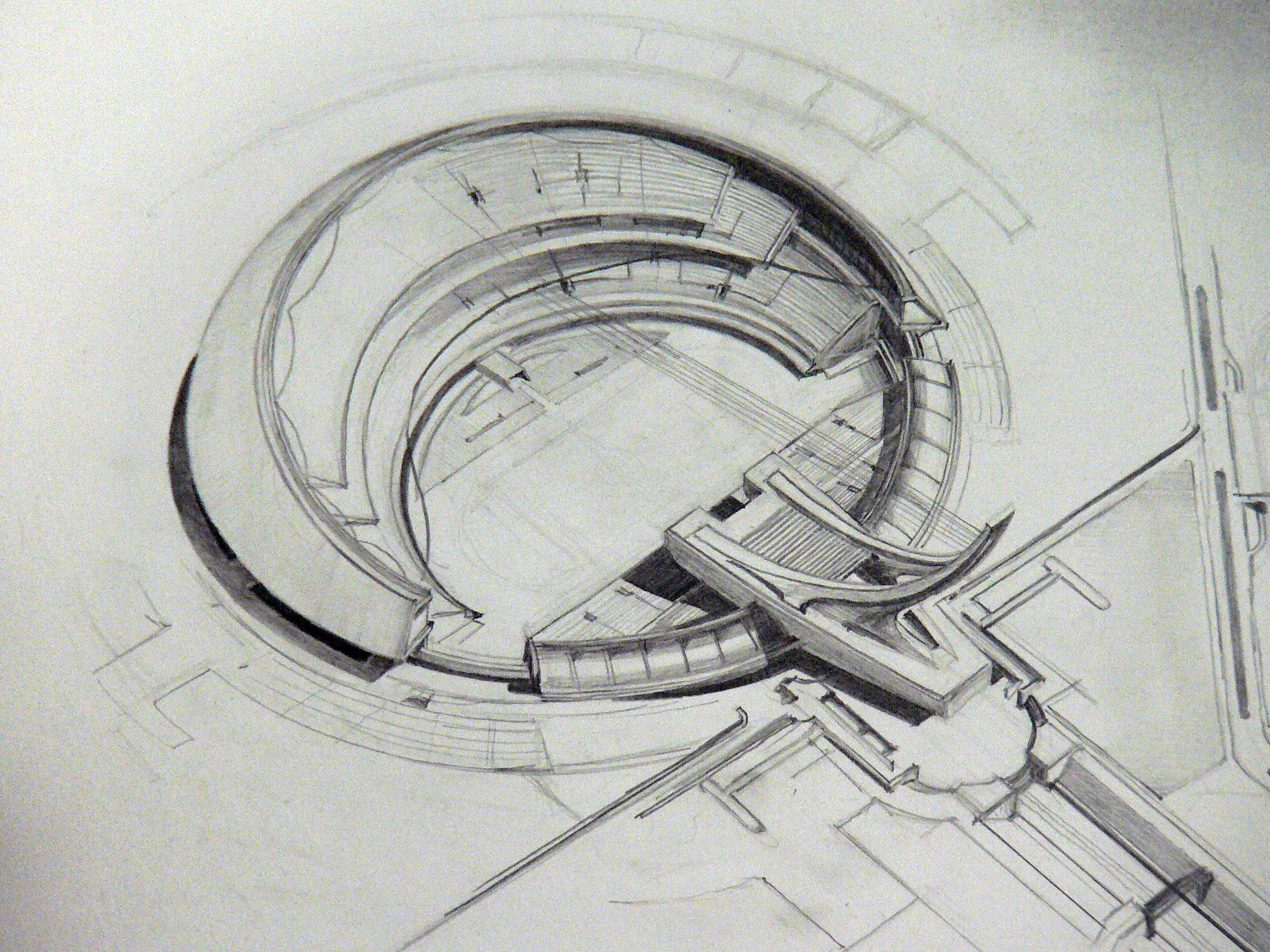 Gallery of Freehand Stadium Drawings by Mohammad Pirdavari - 16