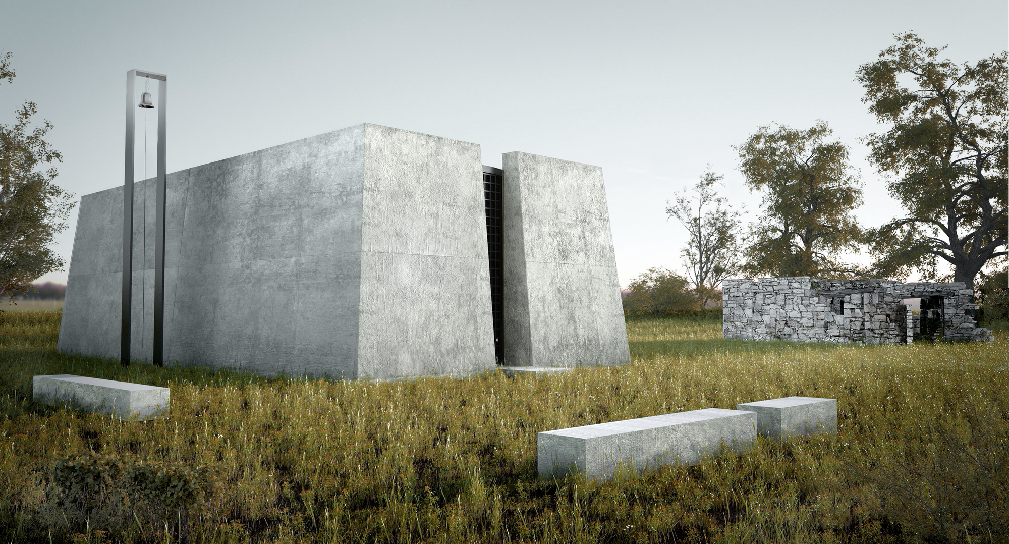 Capela na Grécia explora luz e materialidade para criar um espaço de ...