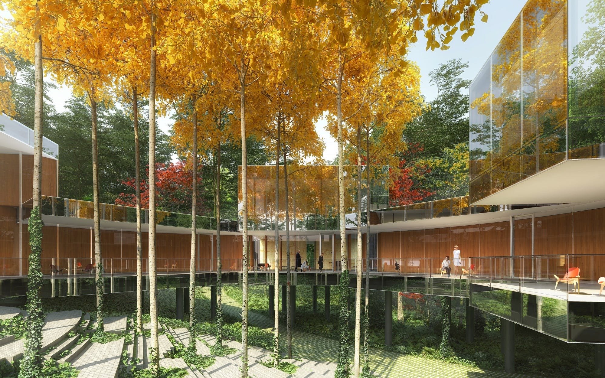 REX Unveils Final Design for Mirrored Necklace Residence | ArchDaily