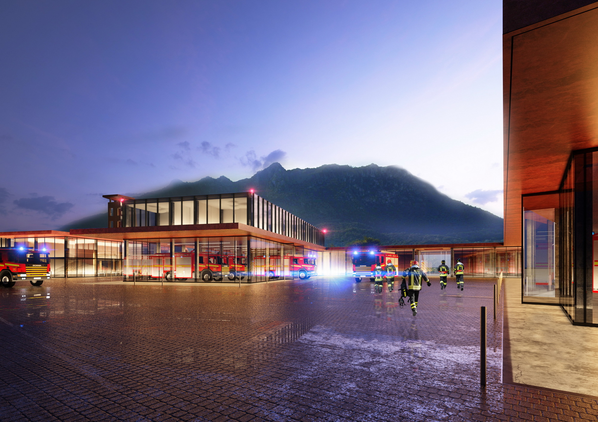 Gallery of 3GATTI Reimagines the Modern Fire Station Along the Lake of ...