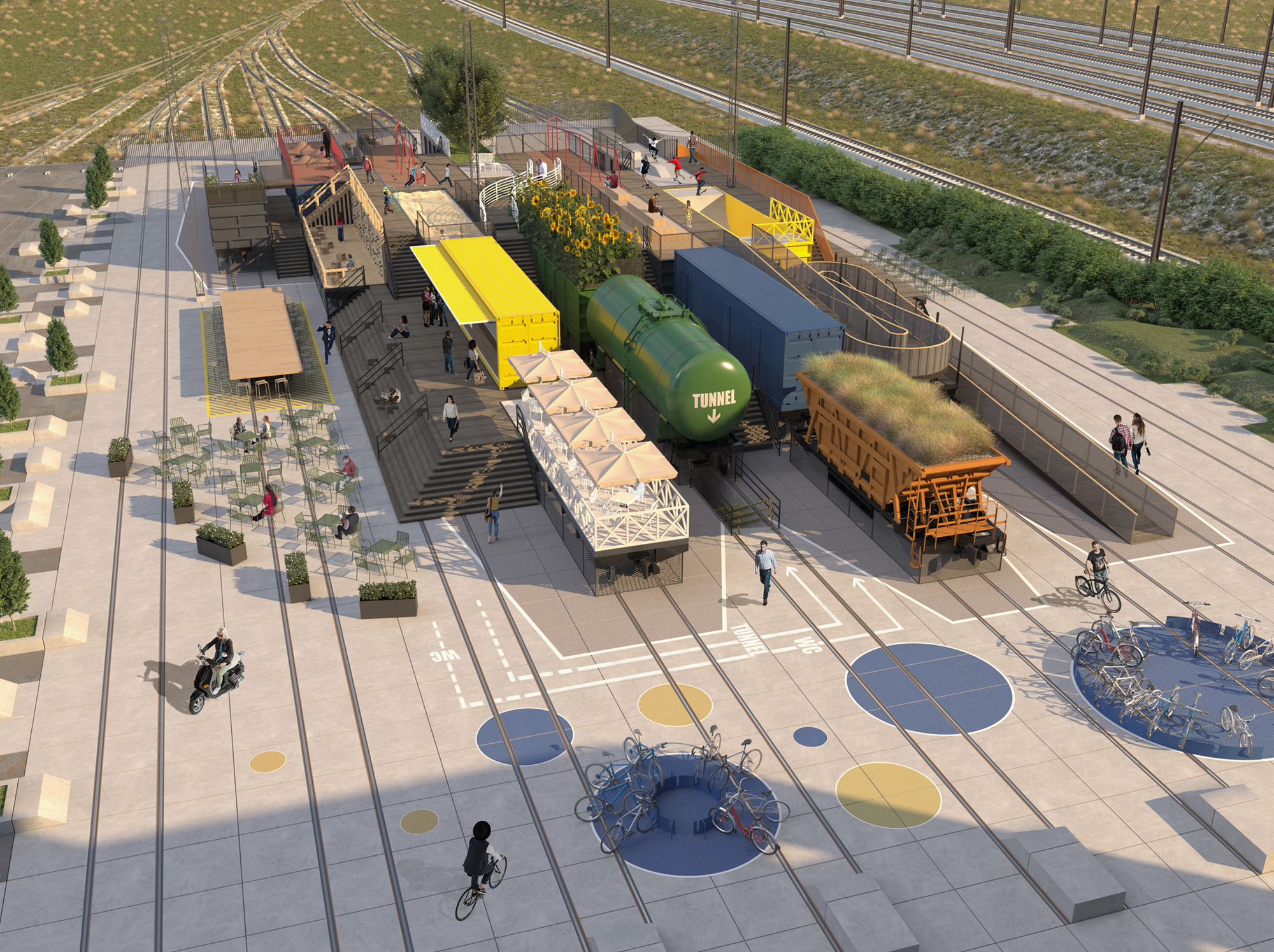 Architect Transforms a Copenhagen Railway Depot into a Colorful ...