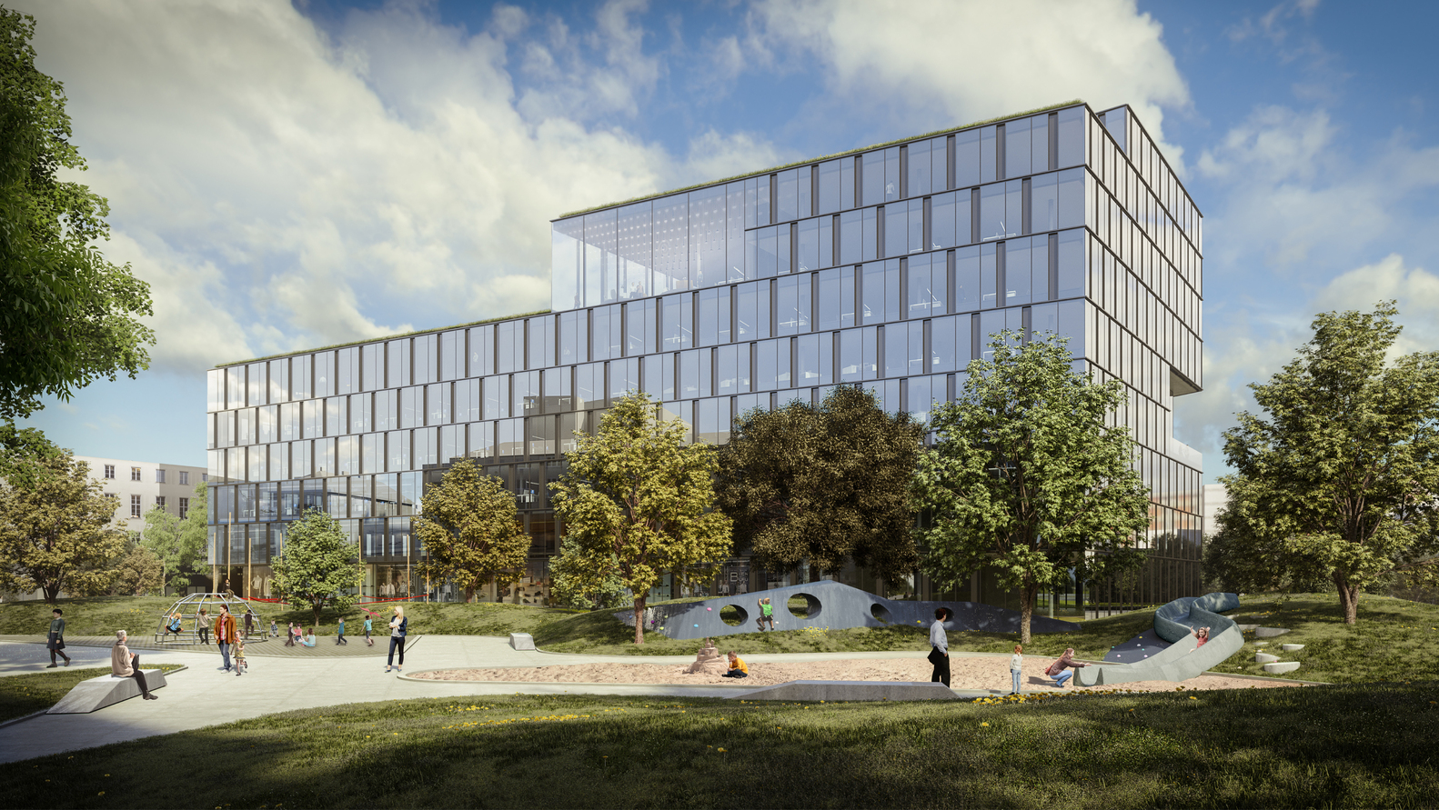 Gallery of HENN Reveals Floating Banking Campus in Austria - 2