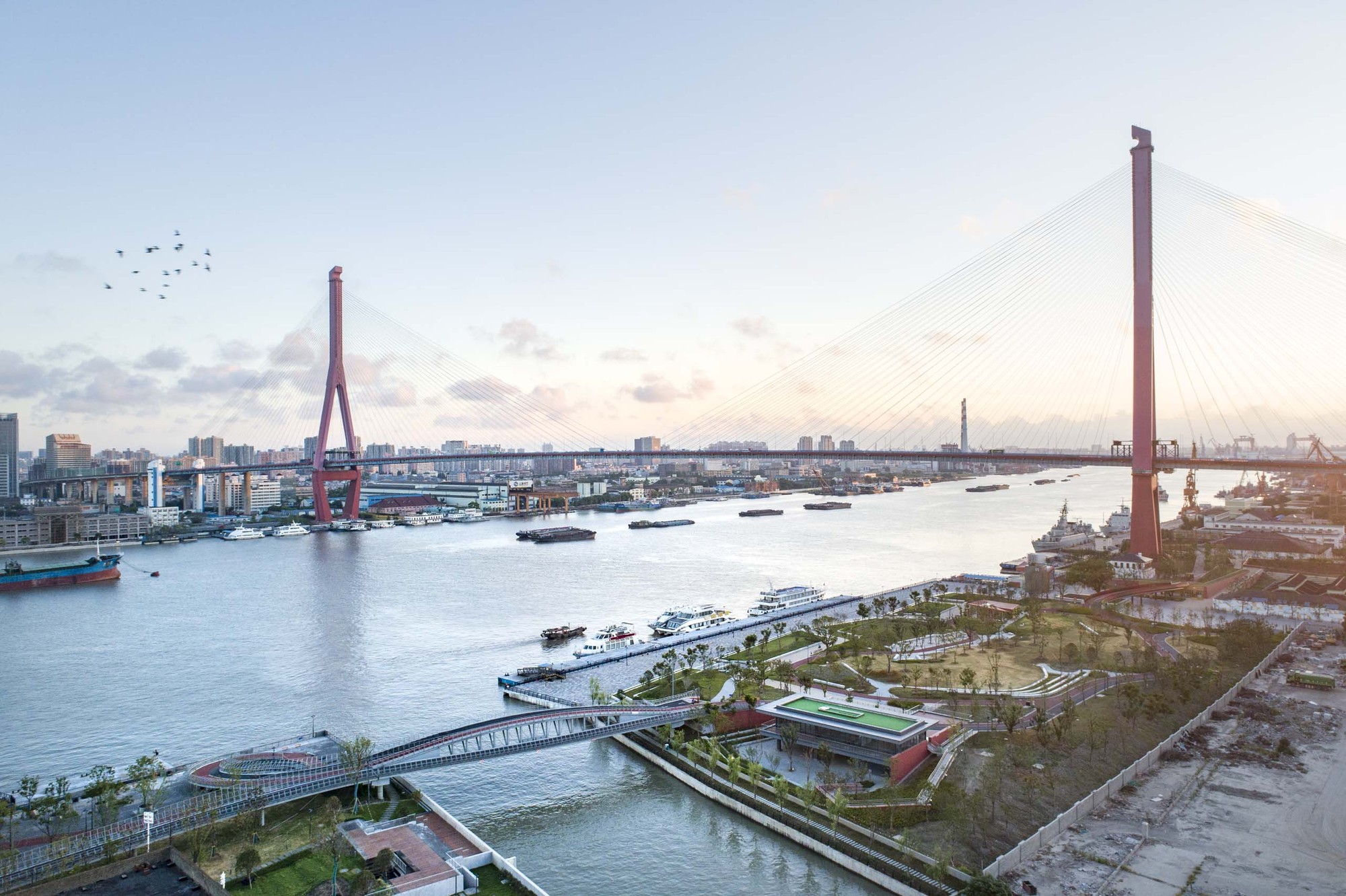 Gallery of Yangjing Canal Pedestrian Bridge / Atelier Liu Yuyang ...