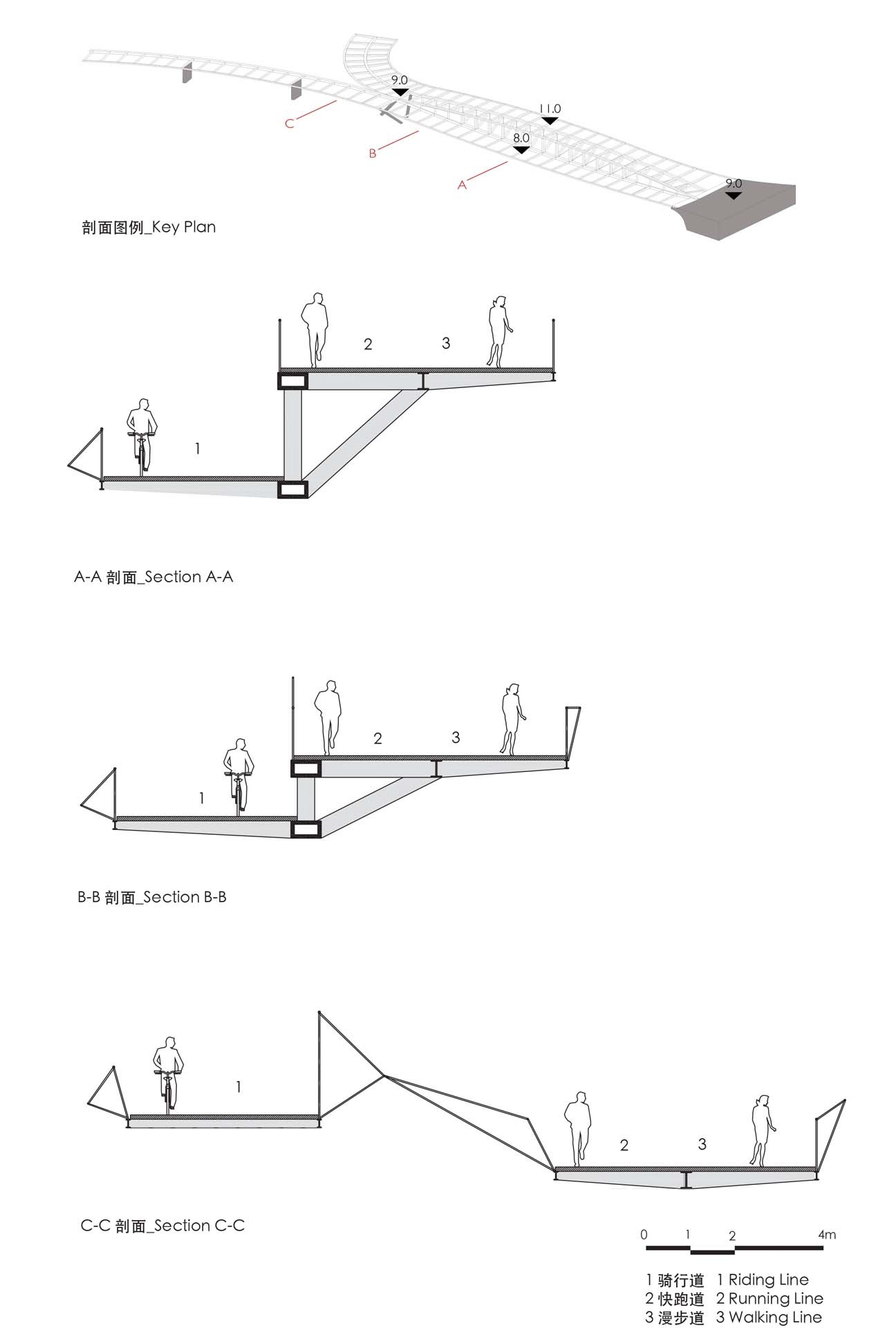 Gallery of Yangjing Canal Pedestrian Bridge / Atelier Liu Yuyang ...
