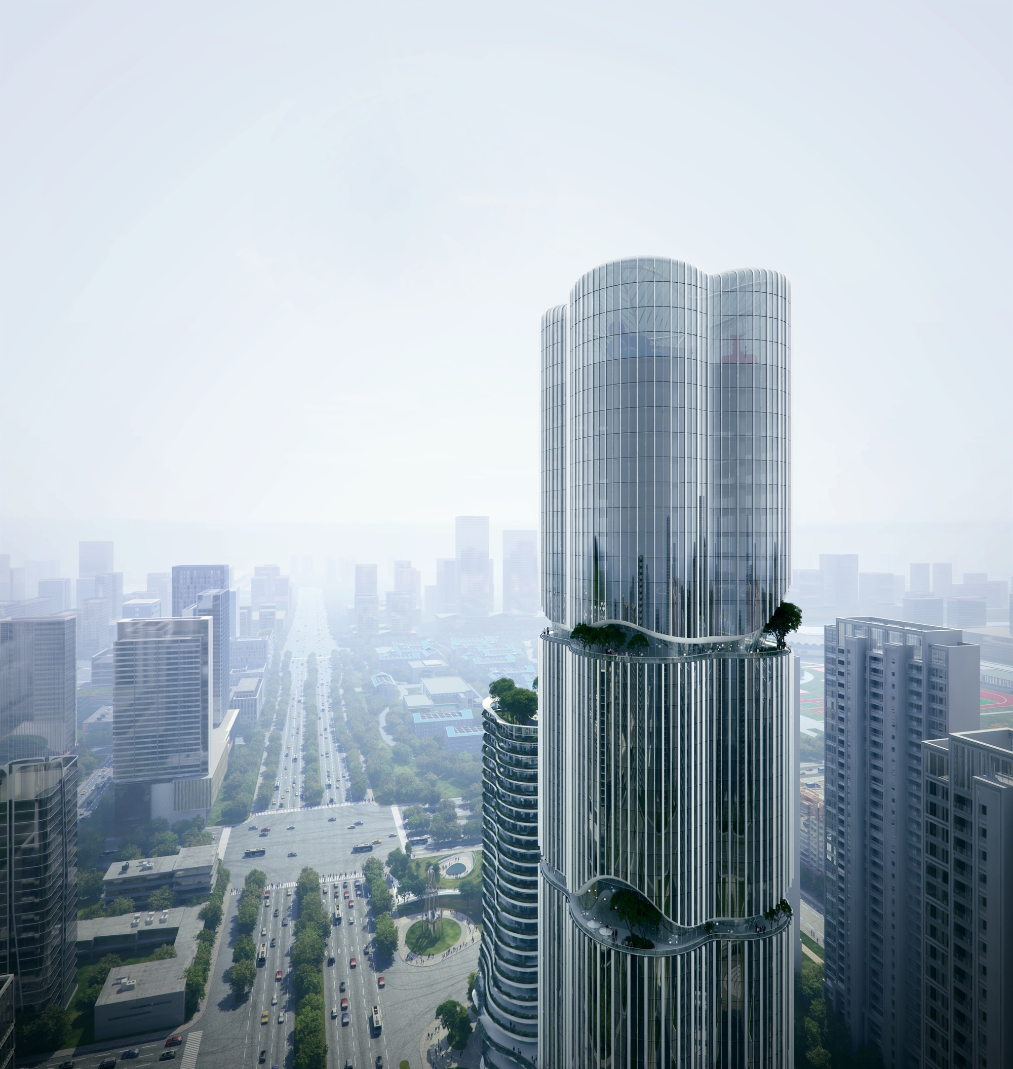 Gallery of EID Design Fluid Sculptural Tower for Kunming, China - 4