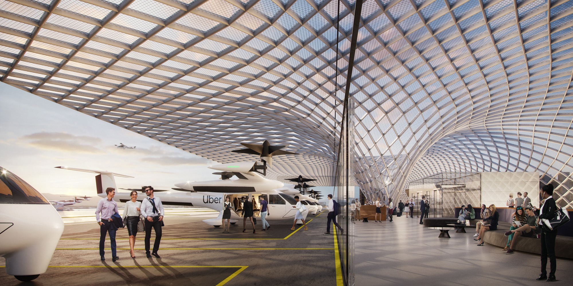 Gallery of Foster + Partners Unveils Uber Skyport for Santa Clara - 2