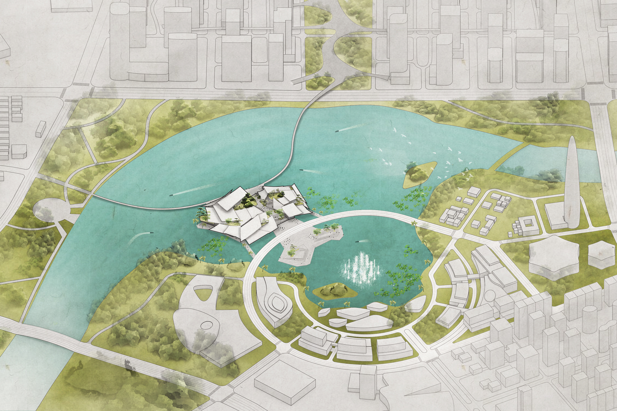 Gallery of MAD Designs New "Floating Theater" of Glass Sails in China - 15