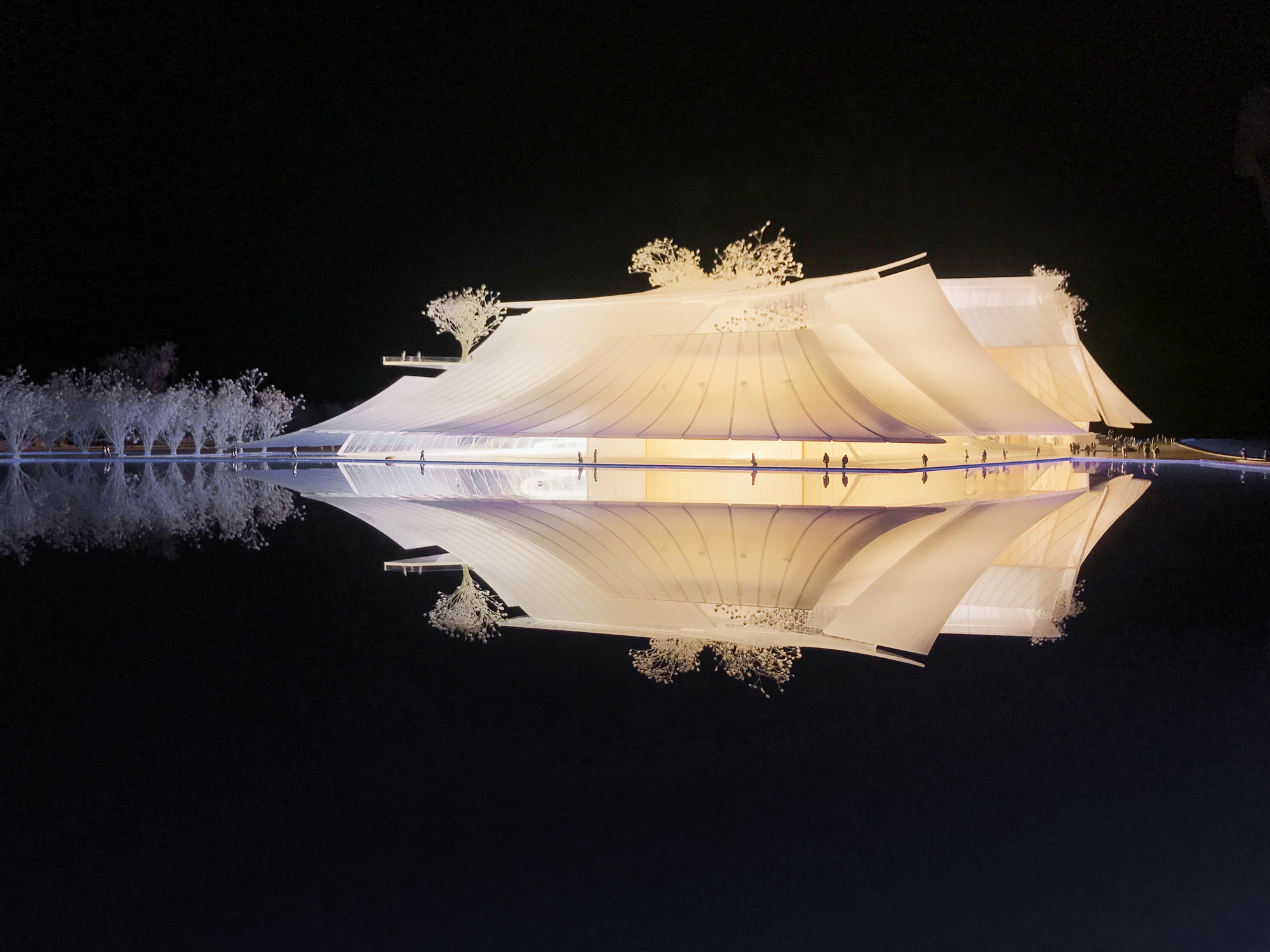 Gallery of MAD Designs New "Floating Theater" of Glass Sails in China - 13