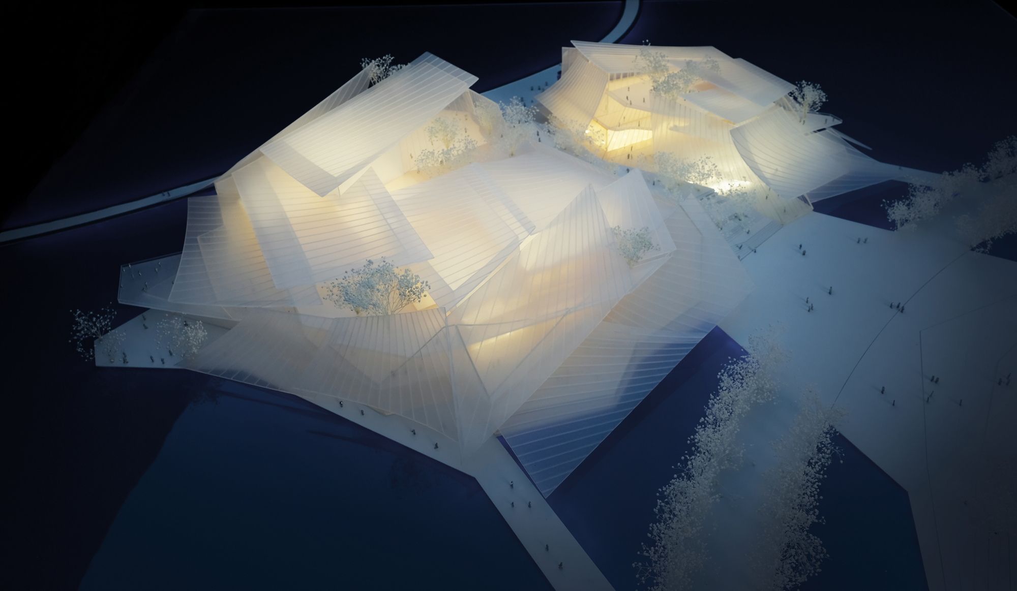 Gallery of MAD Designs New "Floating Theater" of Glass Sails in China - 6