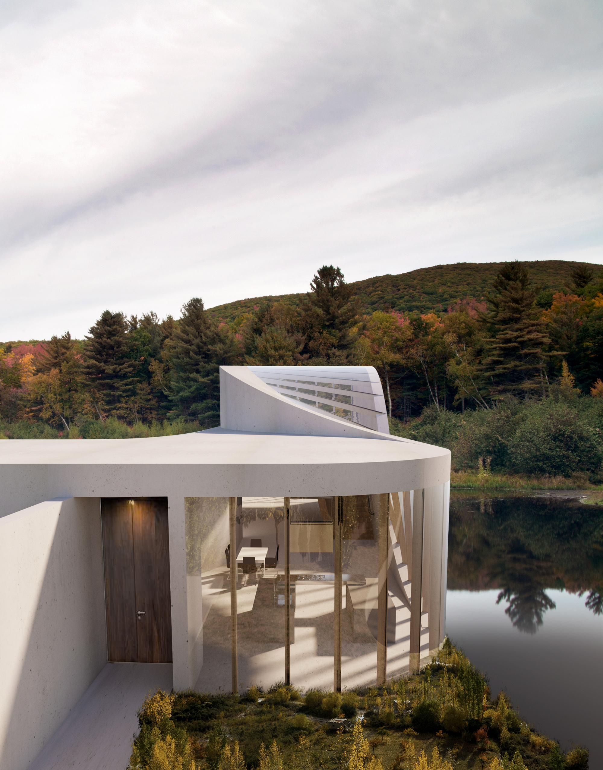 Gallery of Lake House Harmonizes the Architecture with Scenic ...