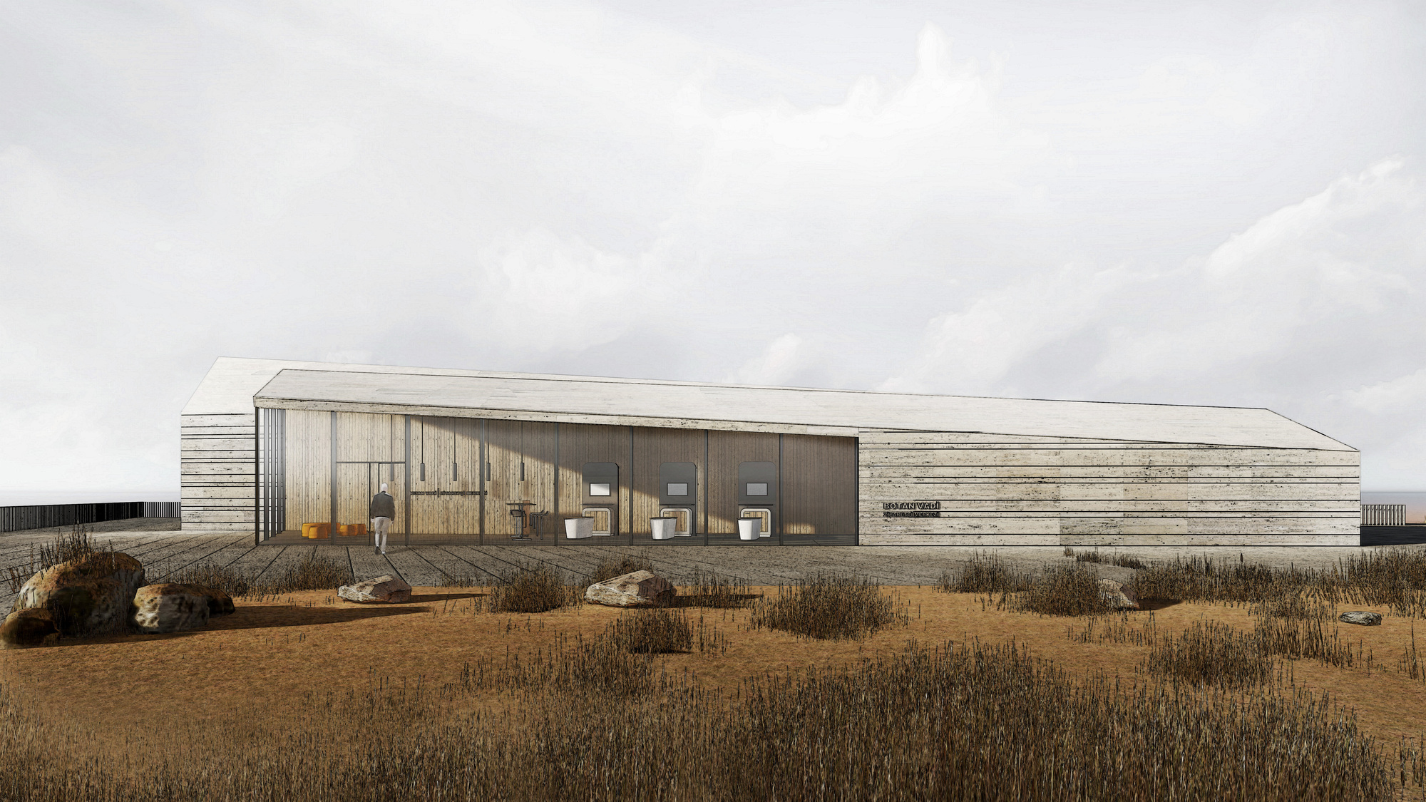 Gallery of Cantilevered Visitor Center by Fabric.a Overlooks Botan ...