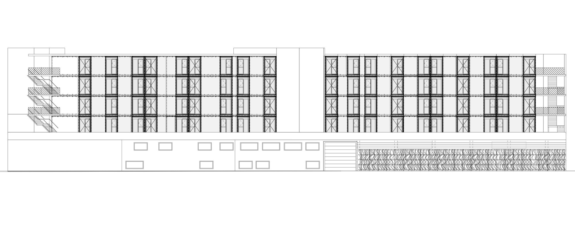 Hostel Building Elevation