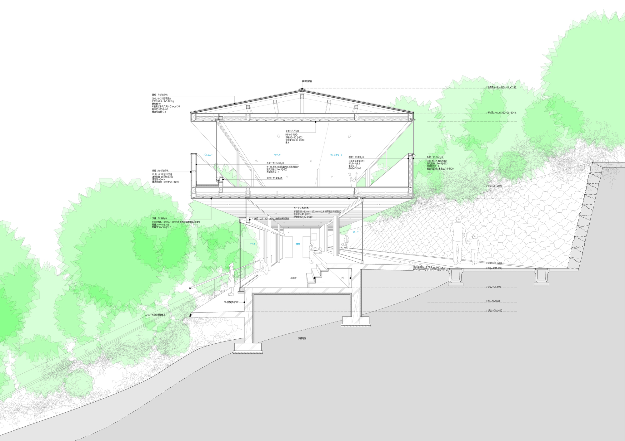 Gallery of Three Tiered Platforms House / ihrmk - 57