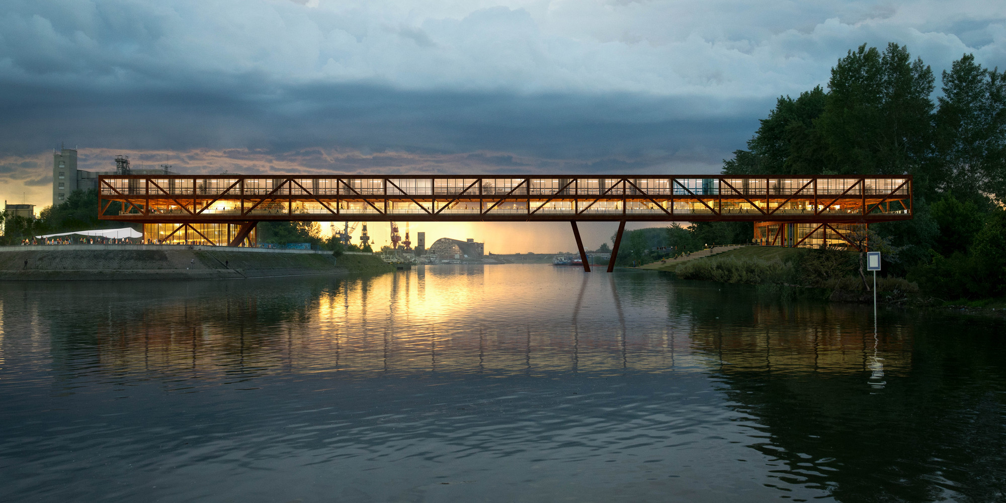 Gallery of ARCVS Design Multifunctional Bridge Over River Danube - 2