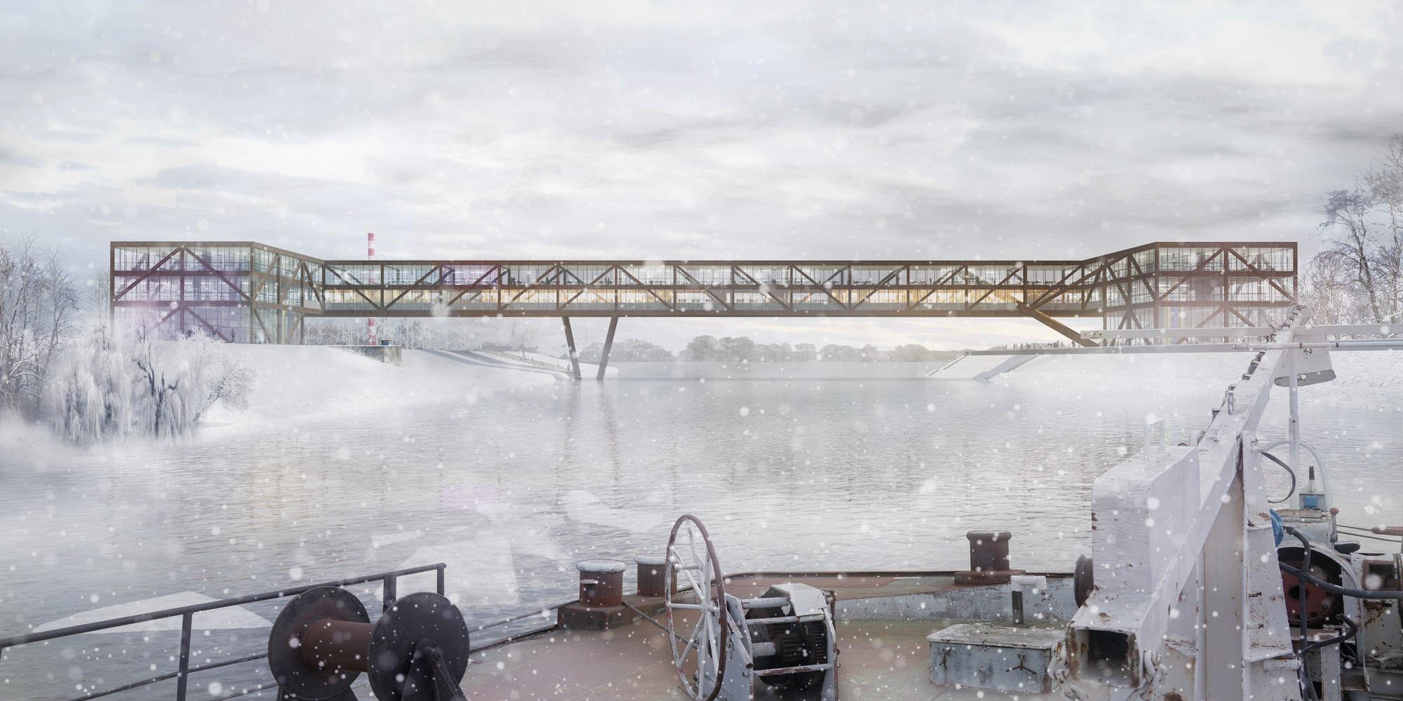 Gallery of ARCVS Design Multifunctional Bridge Over River Danube - 6
