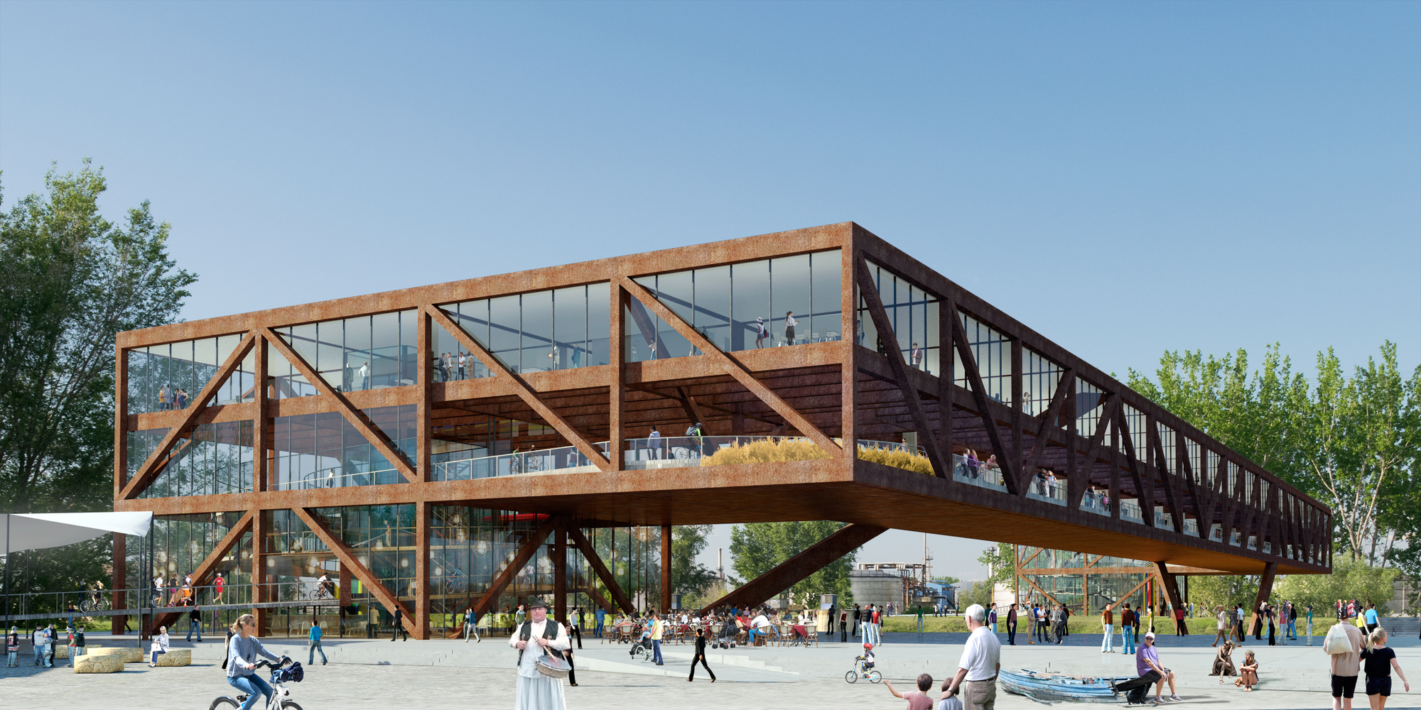 Gallery of ARCVS Design Multifunctional Bridge Over River Danube - 7