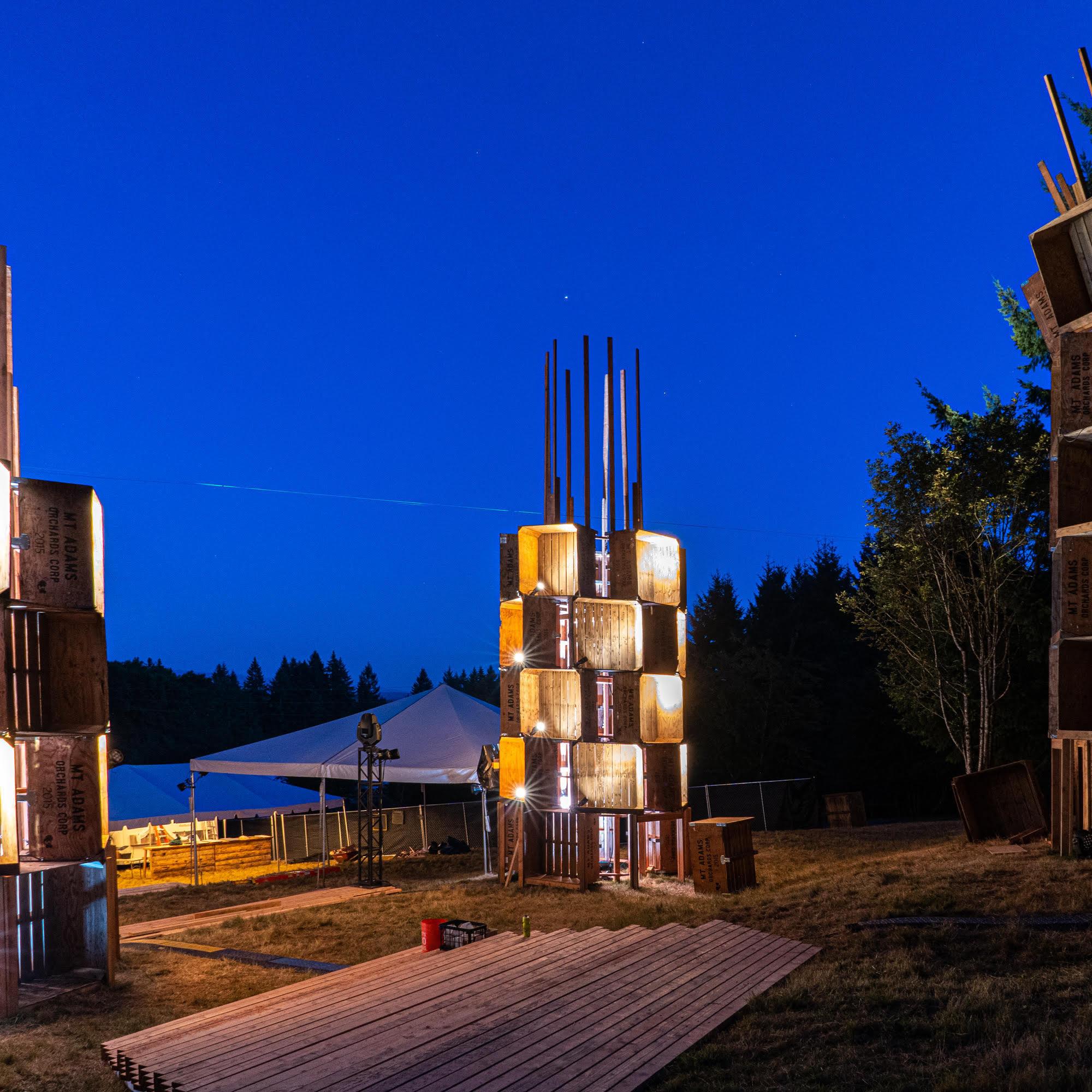 Gallery of PSU Students Create Music Festival Stage from Apple Bins in ...