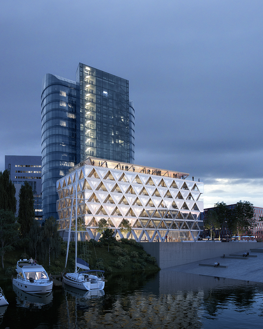 Gallery of HPP Architekten Designs Düsseldorf's First Hybrid Timber ...