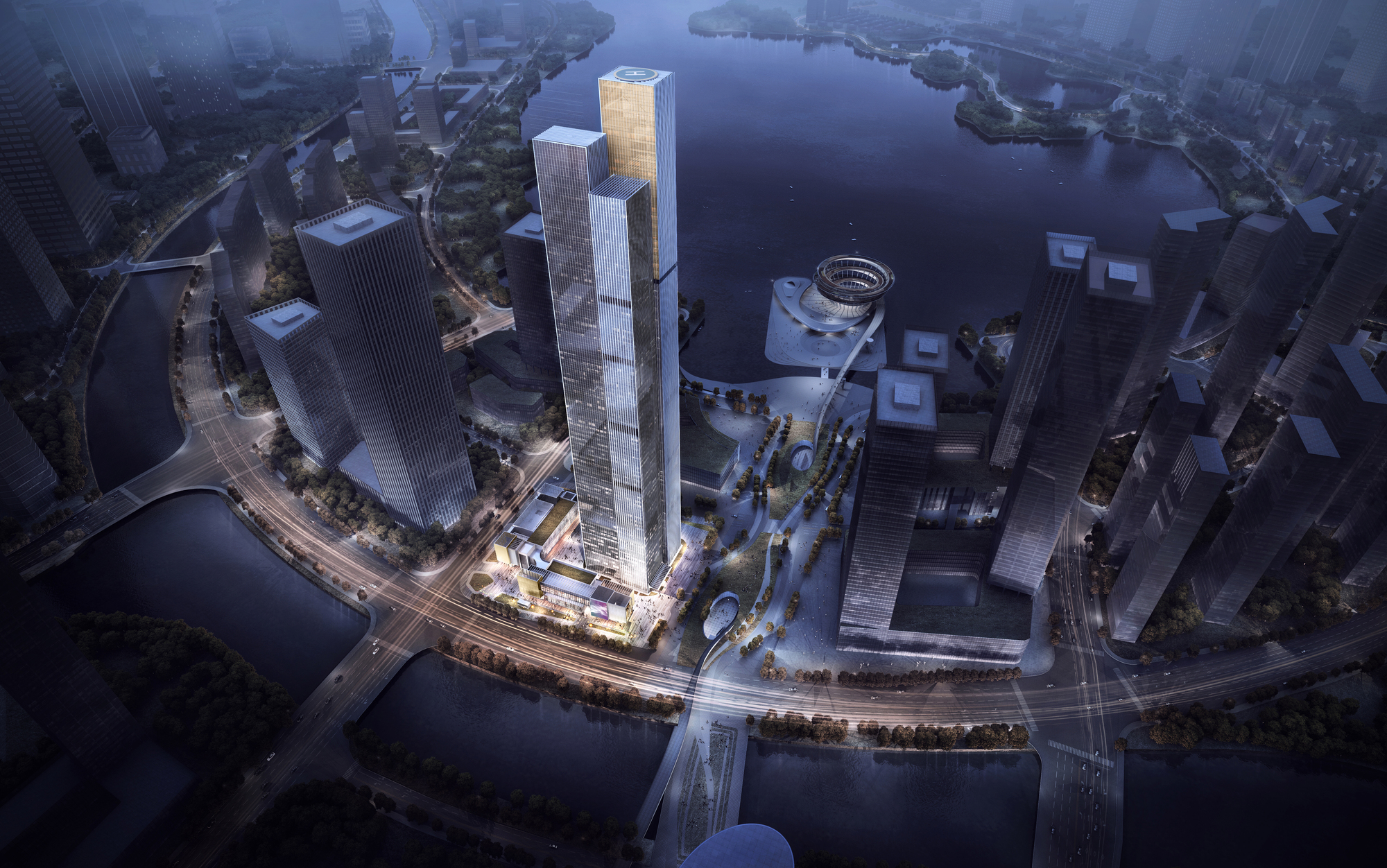 Aedas Imagine a Reflective Landmark for Changsha CBD | ArchDaily