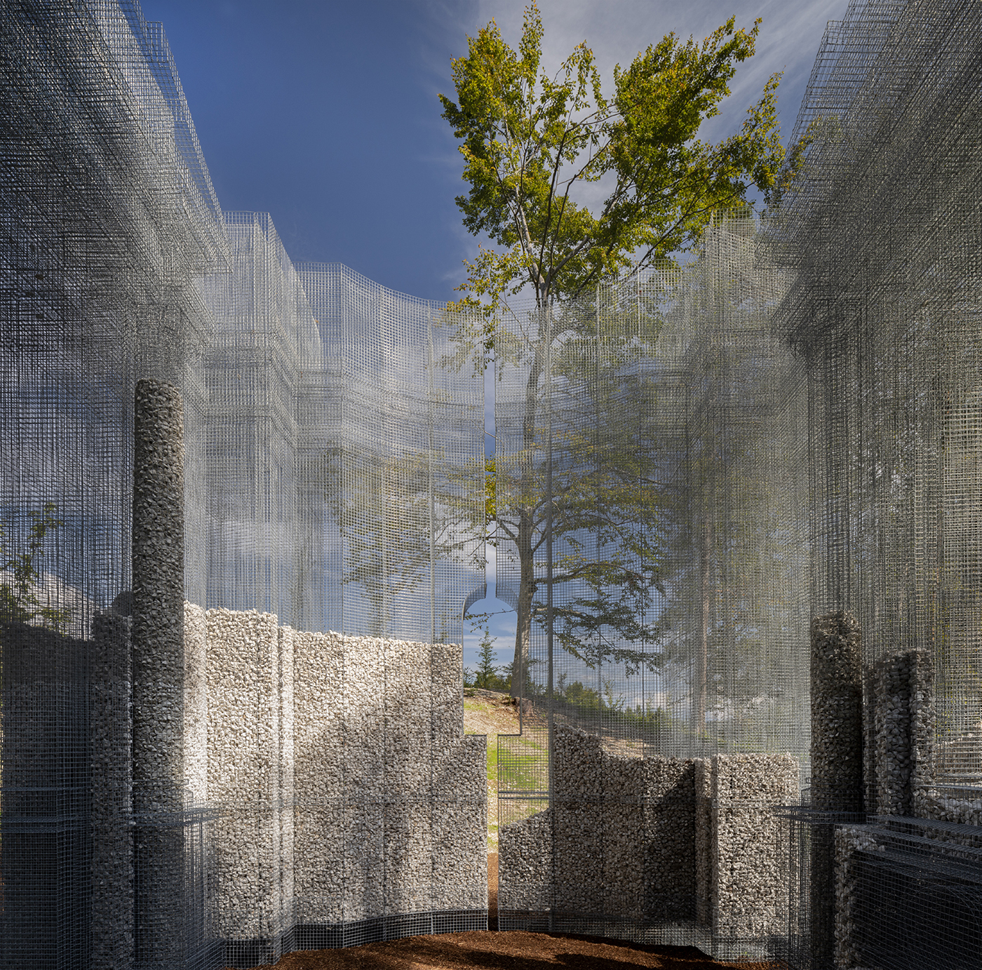 Gallery of Wired Mesh Installation Shapes an Open Air Museum in Italy - 5
