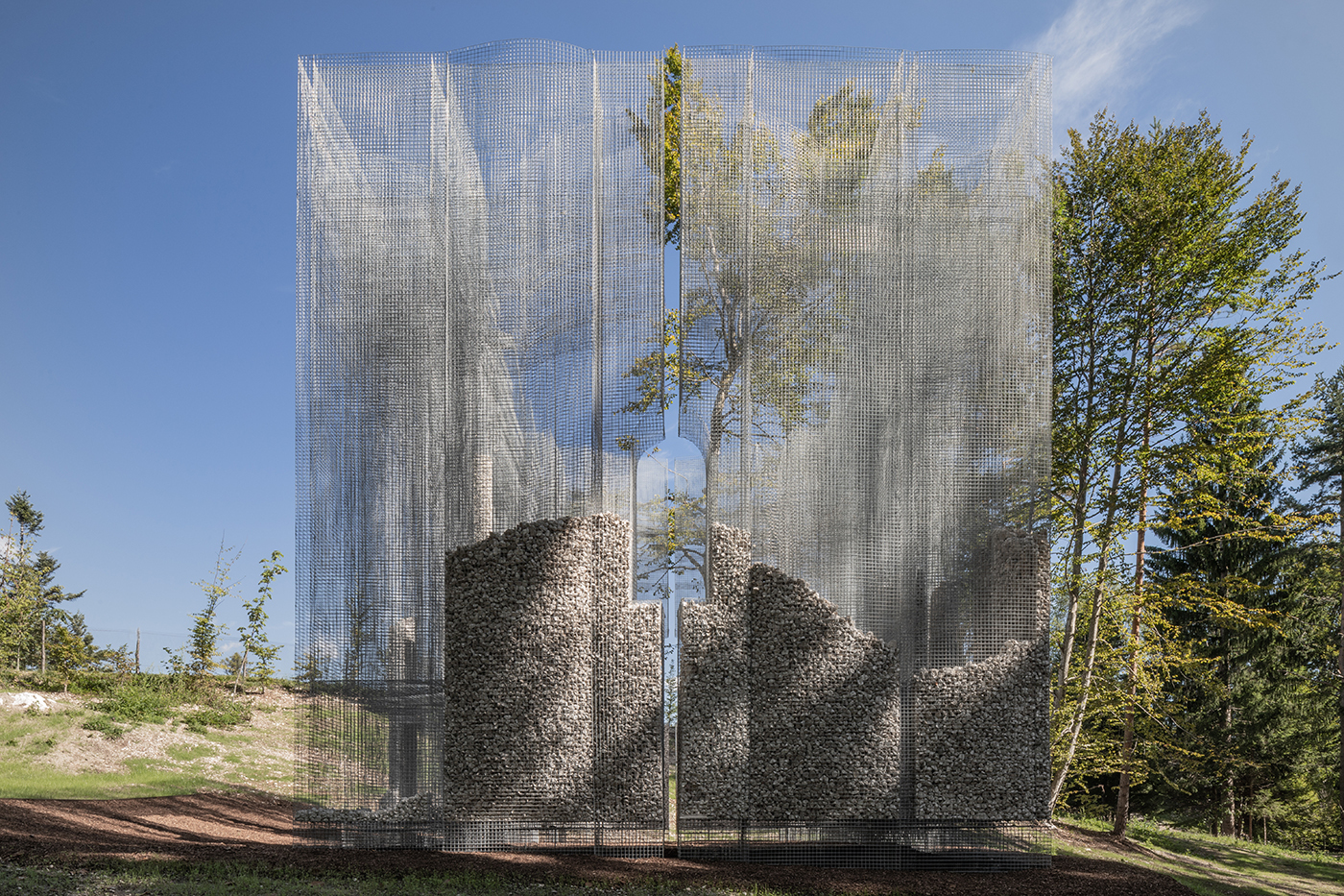 Gallery of Wired Mesh Installation Shapes an Open Air Museum in Italy - 19