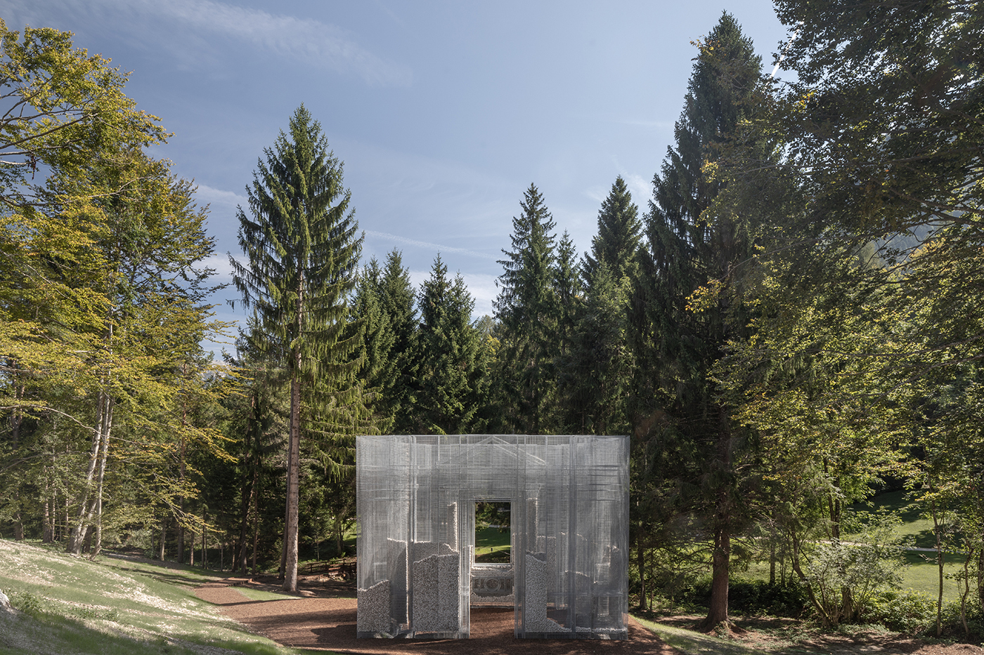 Gallery of Wired Mesh Installation Shapes an Open Air Museum in Italy - 16