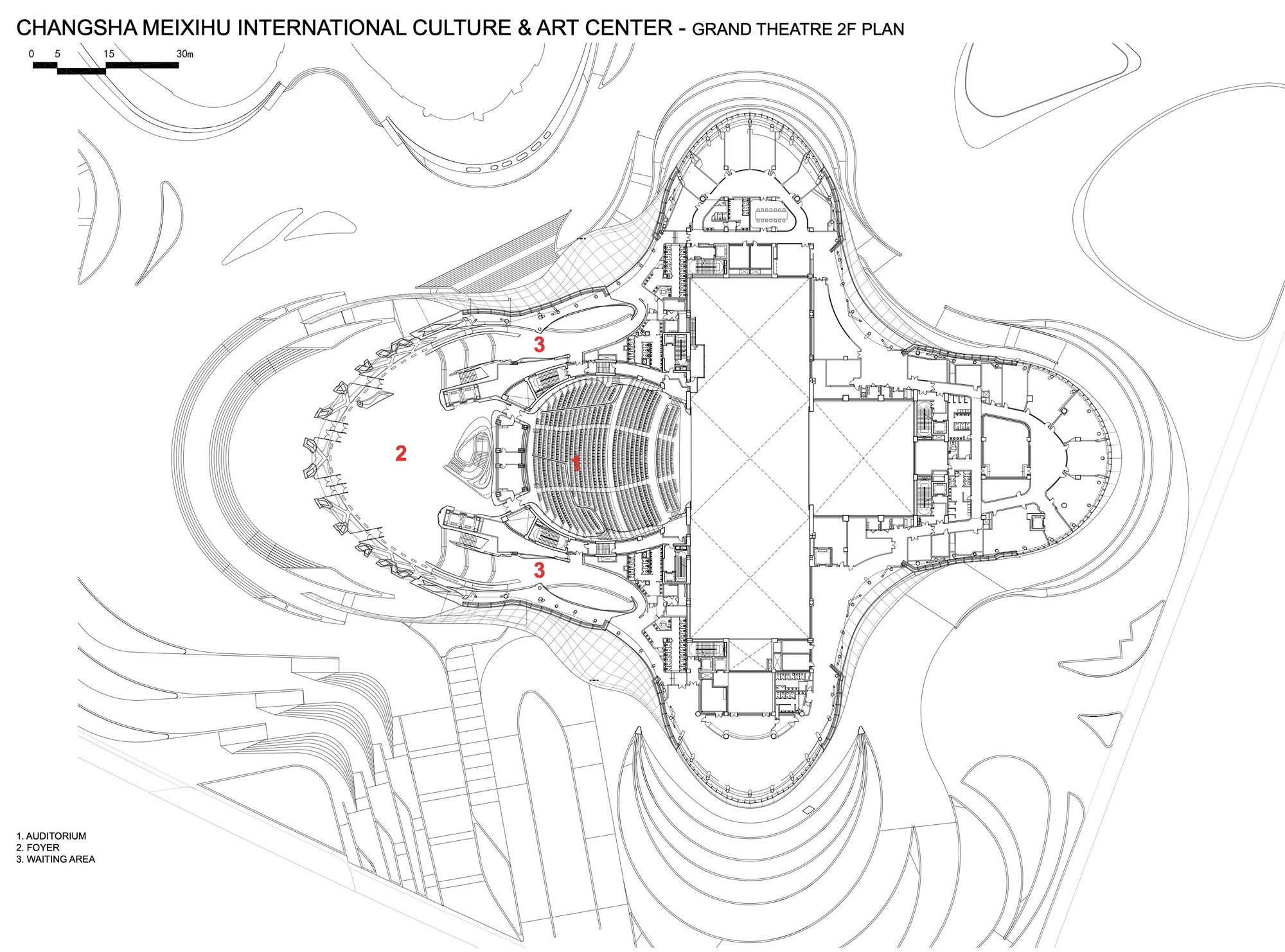 Gallery of Changsha Meixihu International Culture and Art Centre / Zaha Hadid Architects - 40
