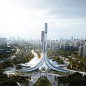 RMJM Creates a 180 Meters Tower for the Xiangjiang Gate in Hunan, China ...