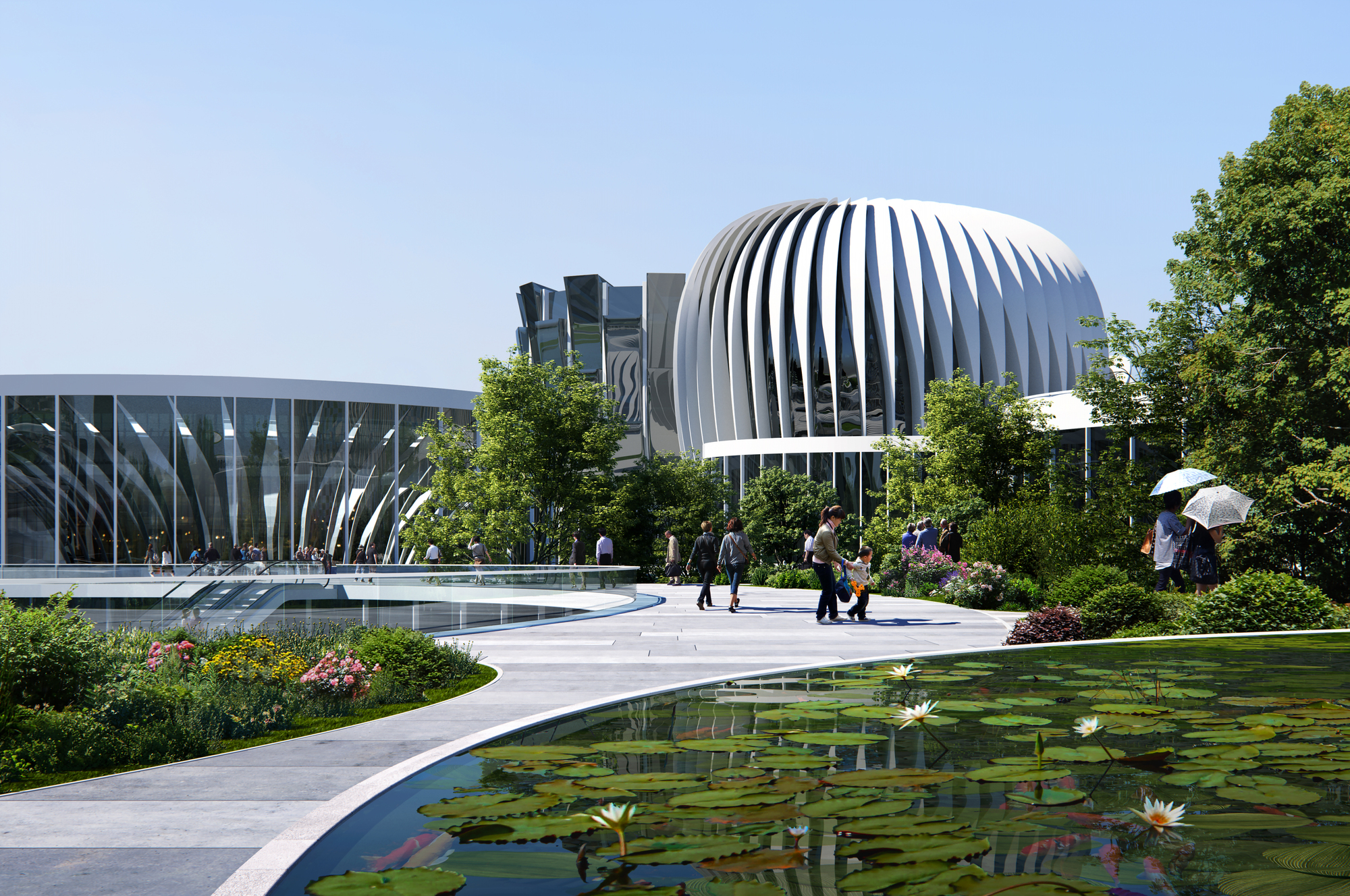 Gallery of Zaha Hadid Architects Revealed a Nearly Completed Exhibition ...