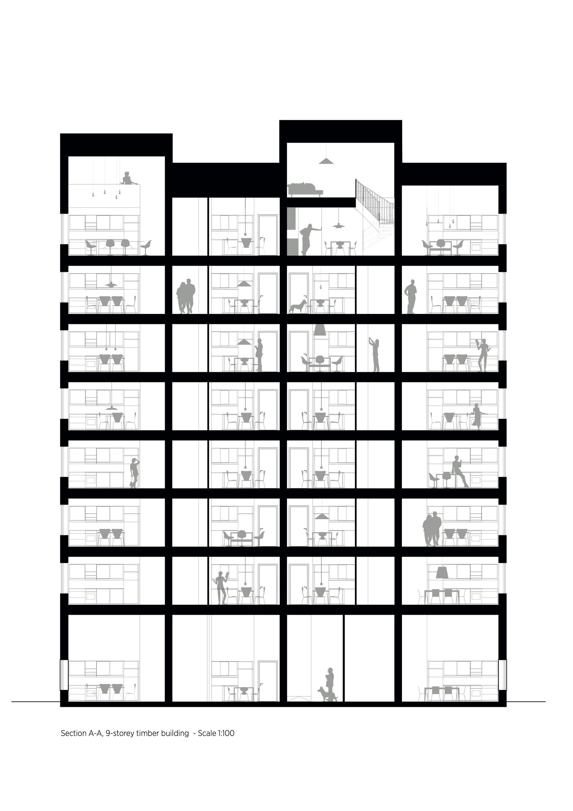 Gallery of Kajstaden Tall Timber Building / C.F. Møller - 37