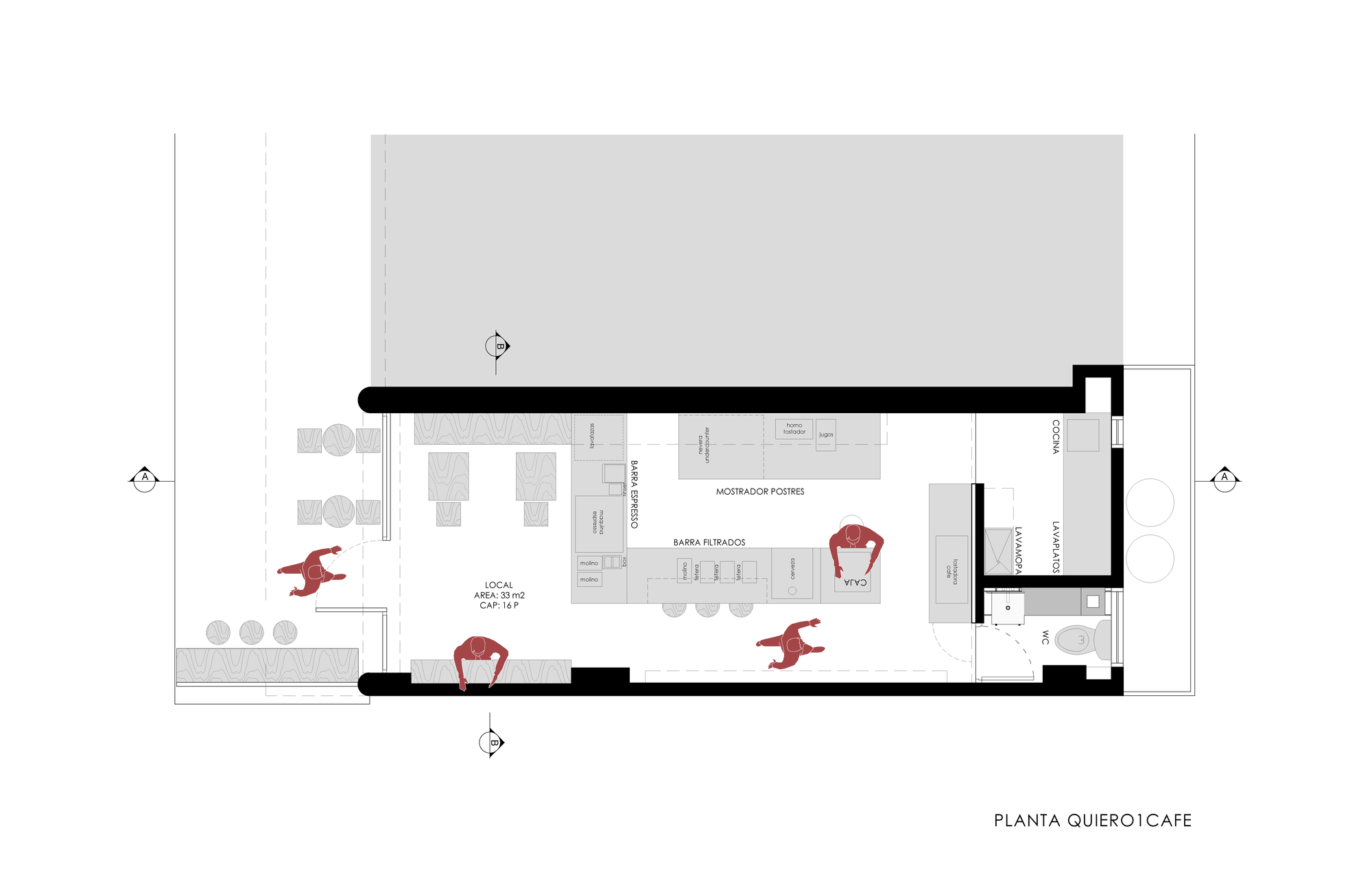 Gallery of Quiero1Café Coffee Shop / ObraVerde - 13