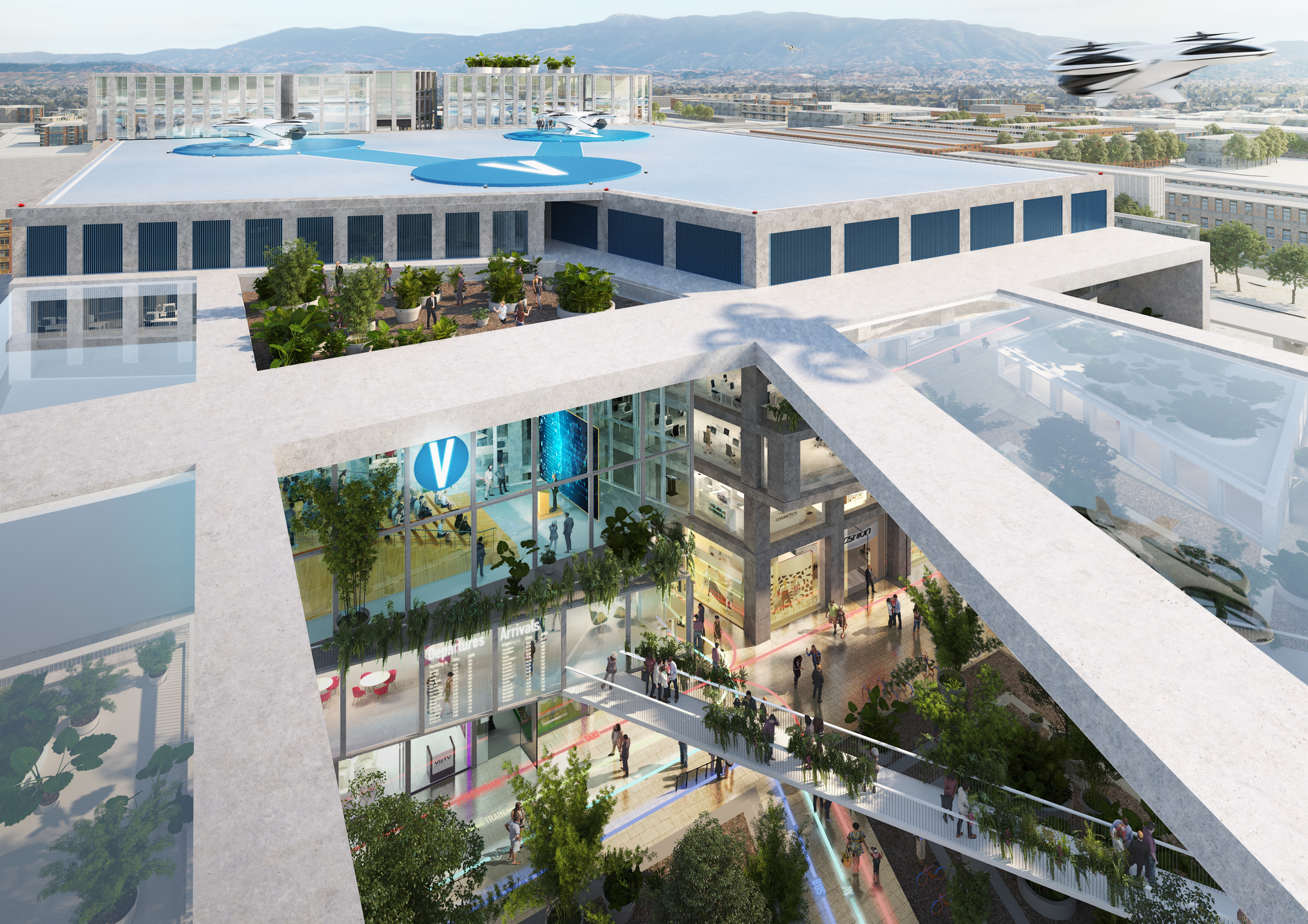 Gallery of MVRDV and Airbus Integrate Air Mobility into Urban ...