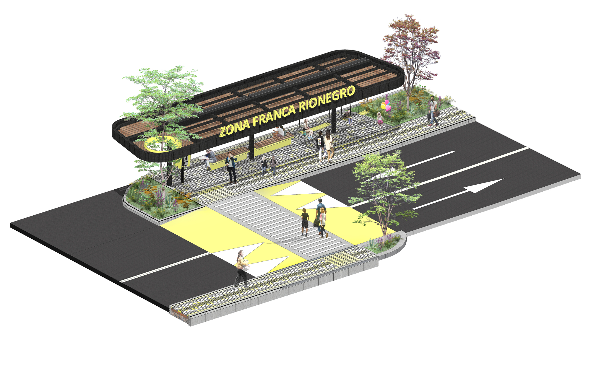 Galería de Parada de bus lúdica / Arquiurbano Taller - 15