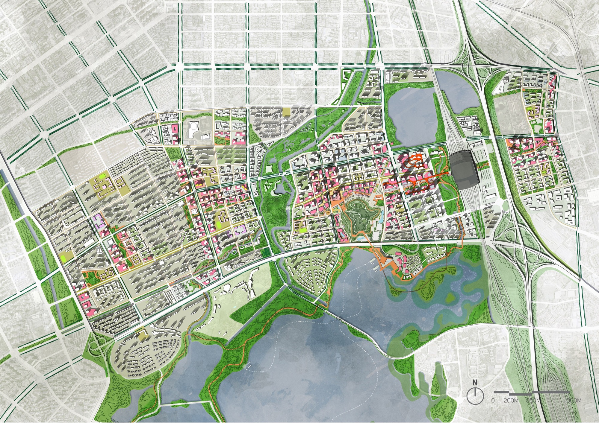 Gallery of Sasaki Completes Master Plan for New Urban District next to ...