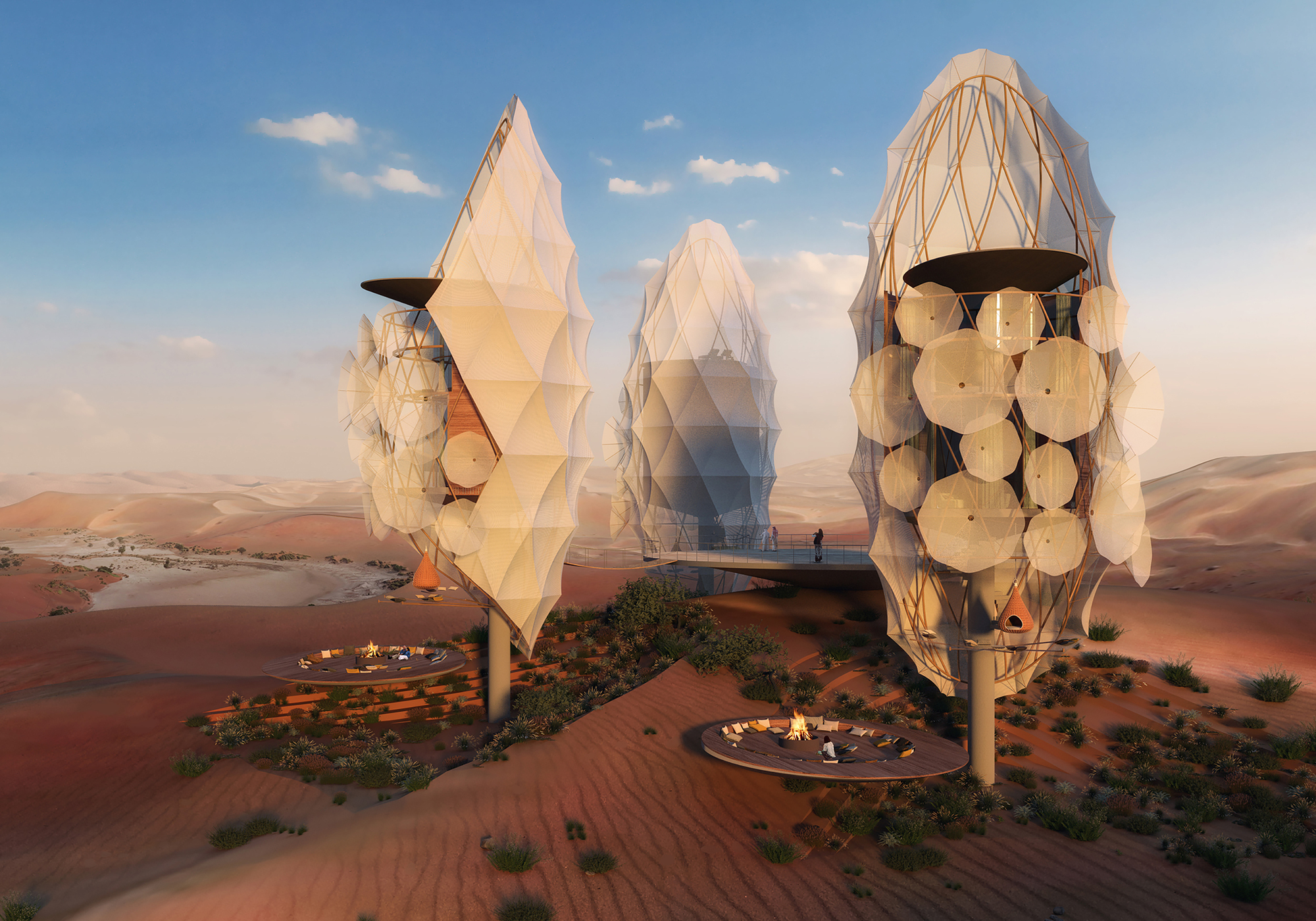 X-Architects Proposes "Architectural Constellation" for a Desert ...