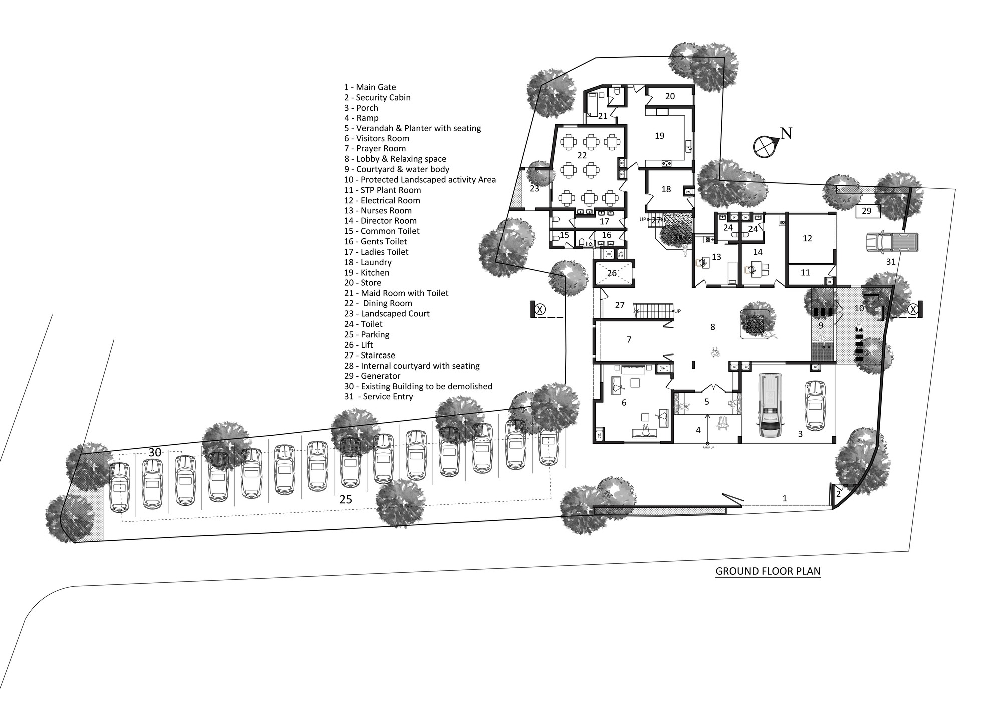 Gallery of Benziger Hospice Home / Srijit Srinivas Architects - 24
