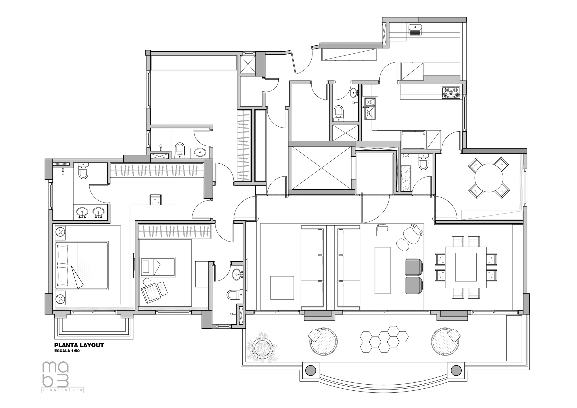 Galeria de Apartamento Painel Azul / MAB3 Arquitetura - 36