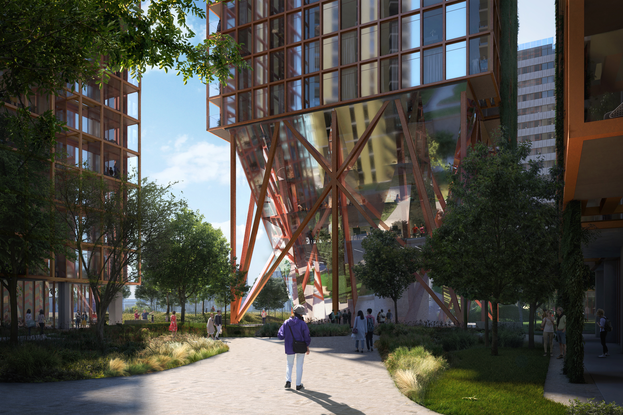 Gallery of U+I Reveals New Images of OMA-Designed Morden Wharf, a Mixed ...