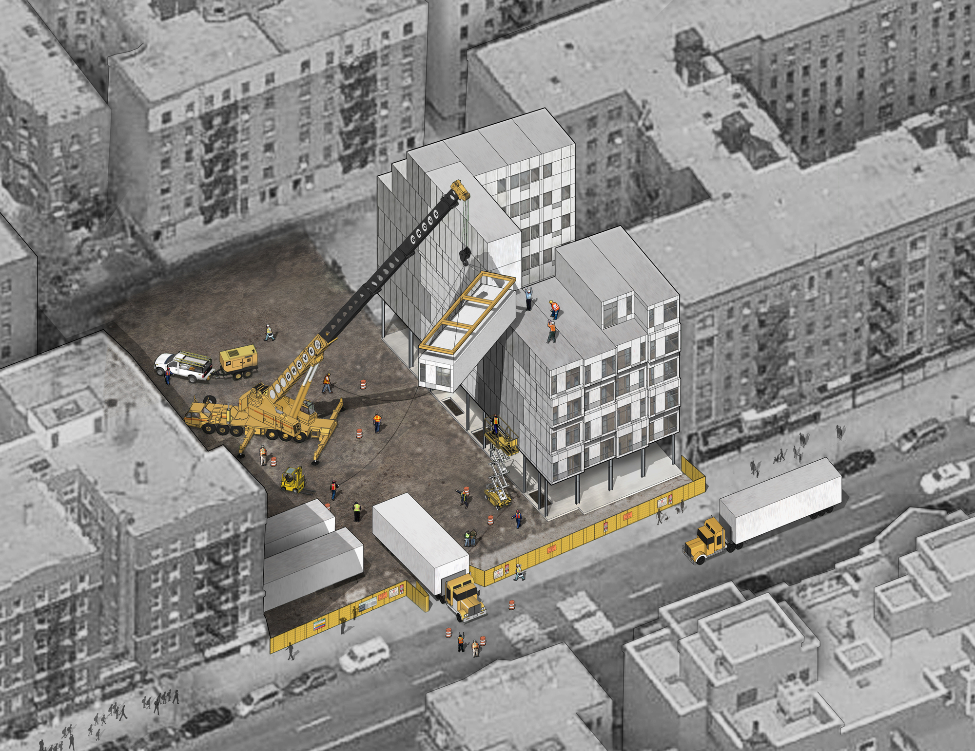 Gallery of The Stack Modular Housing in Manhattan / Gluck+ - 9