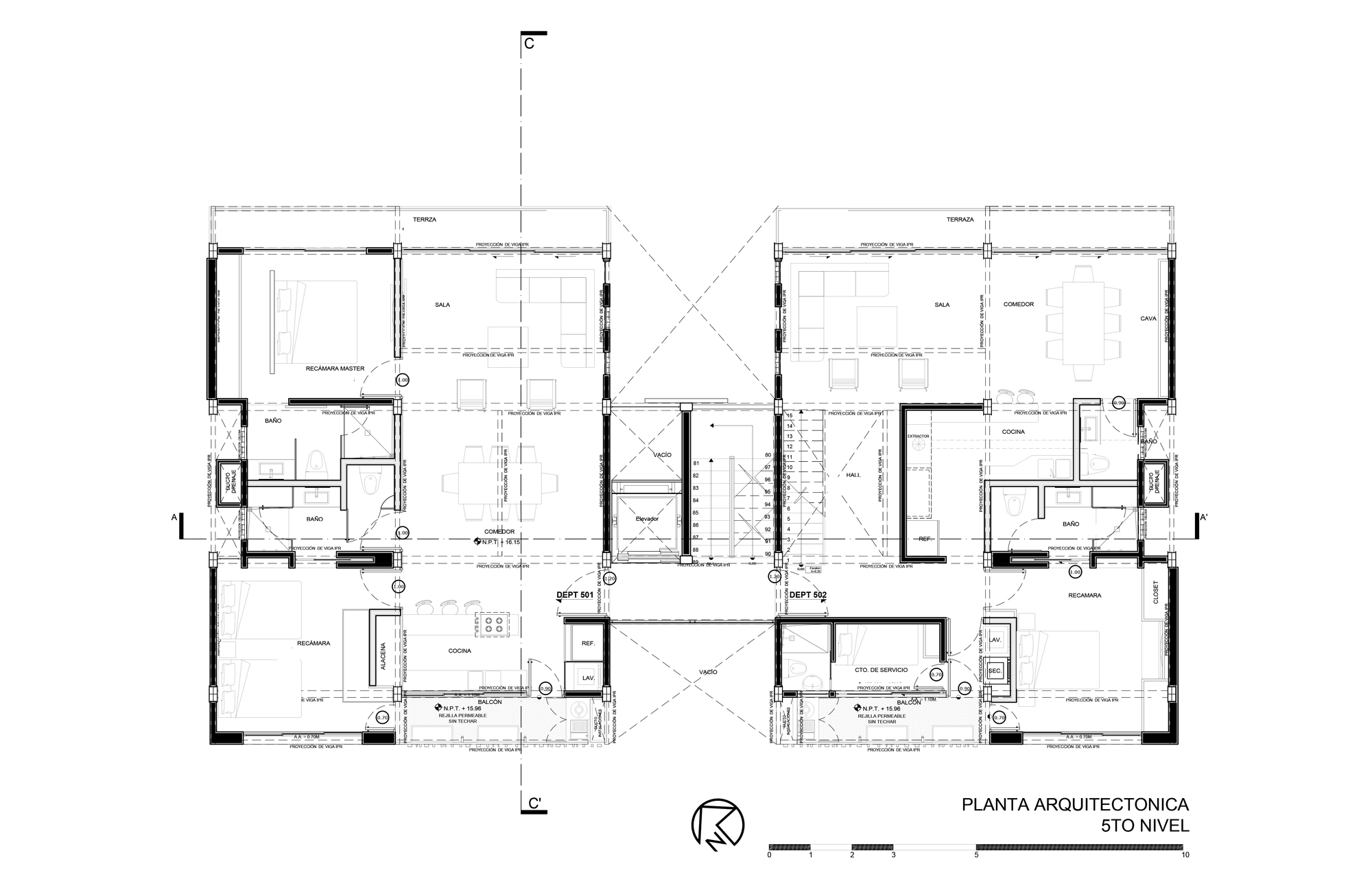 Galería de Vivienda vertical Carmen 20 / PRAXIS Arquitectura - 21