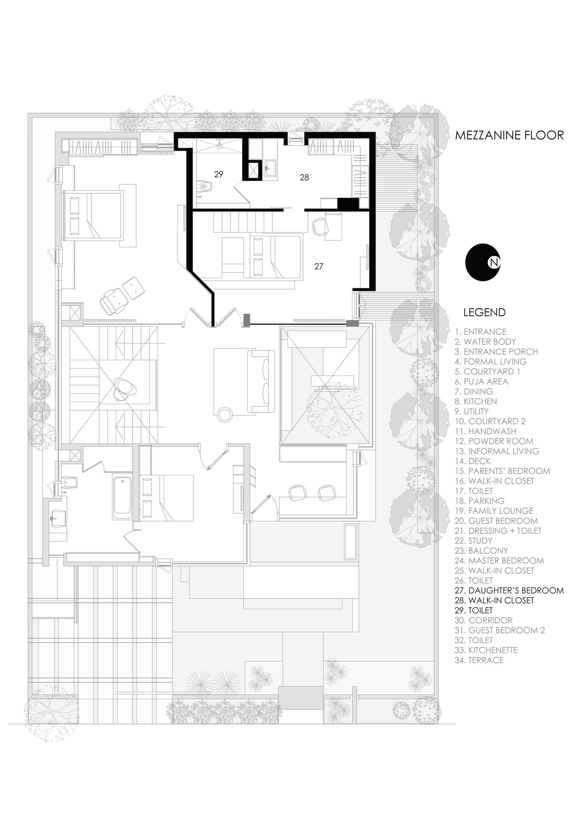 Gallery of Floating Walls House / Crest Architects - 29