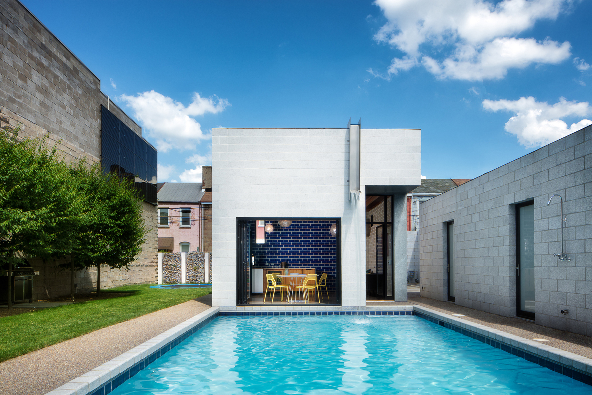 Gallery of South Side Courtyard House Pool Pavilion & Landscape ...