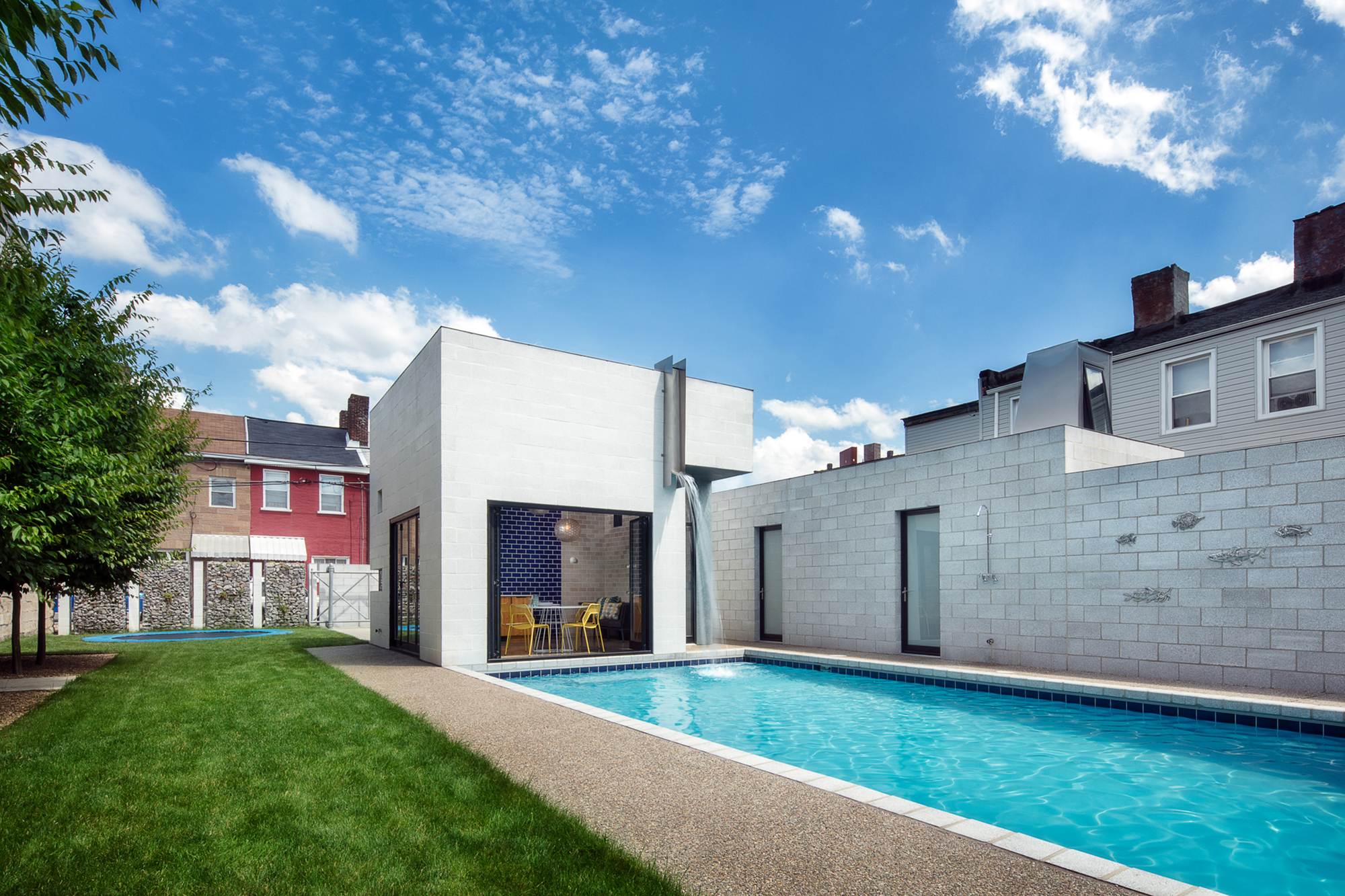 Gallery of South Side Courtyard House Pool Pavilion & Landscape ...